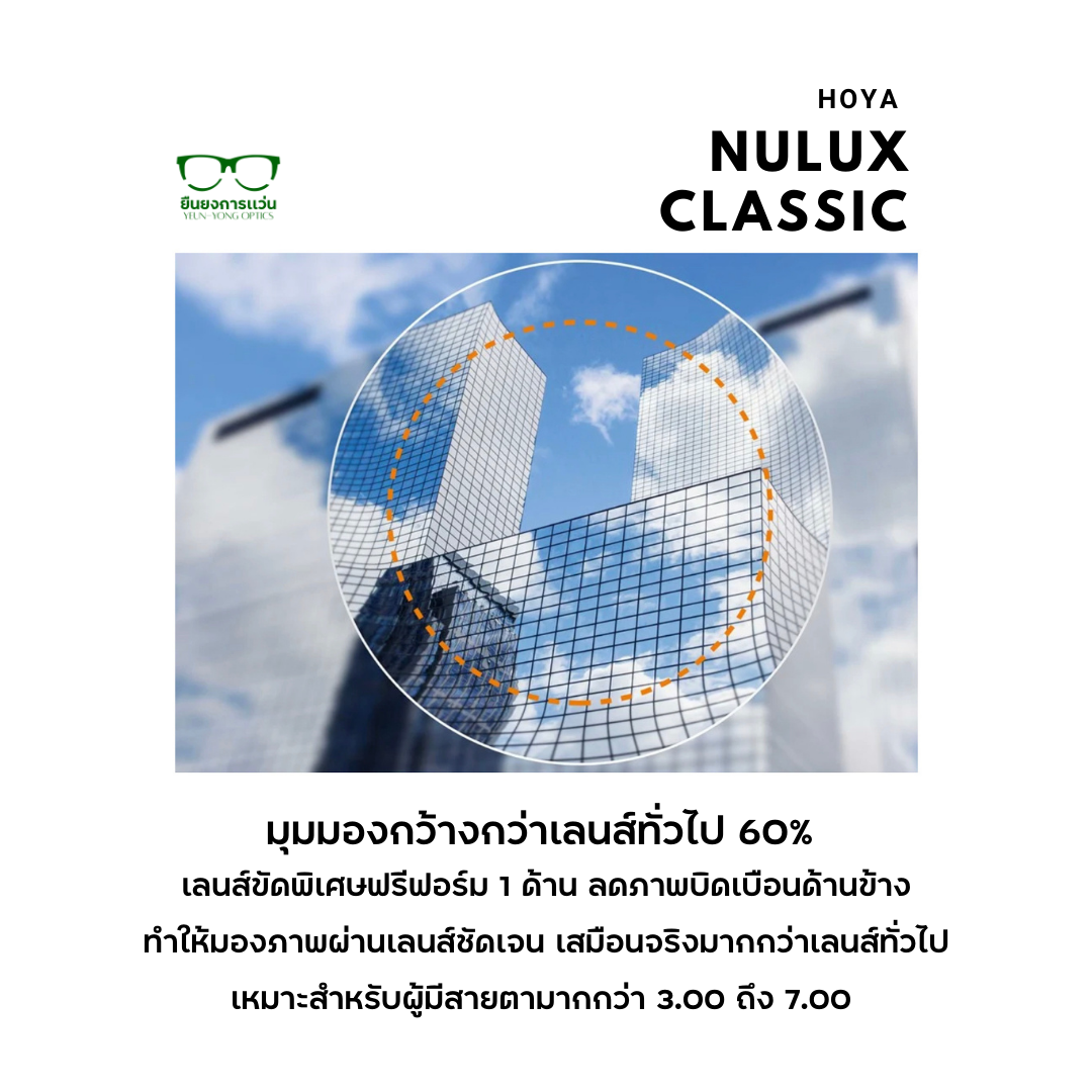 เลนส์สายตาแบบสต็อค ยี่ห้อ Hoya รุ่น Nulux Classic | LINE SHOPPING