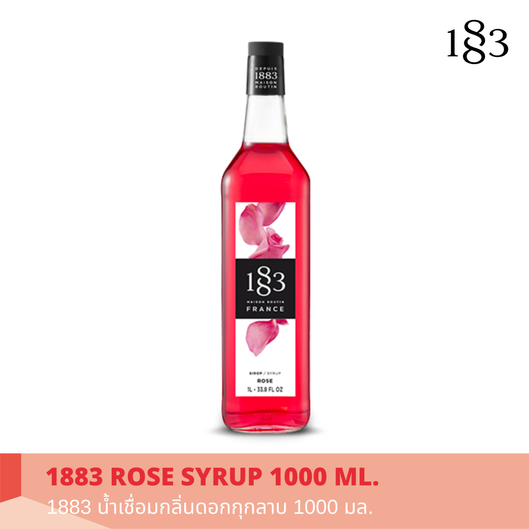 1883 ROSE FLAVORED SYRUP 1000 ml. | LINE SHOPPING