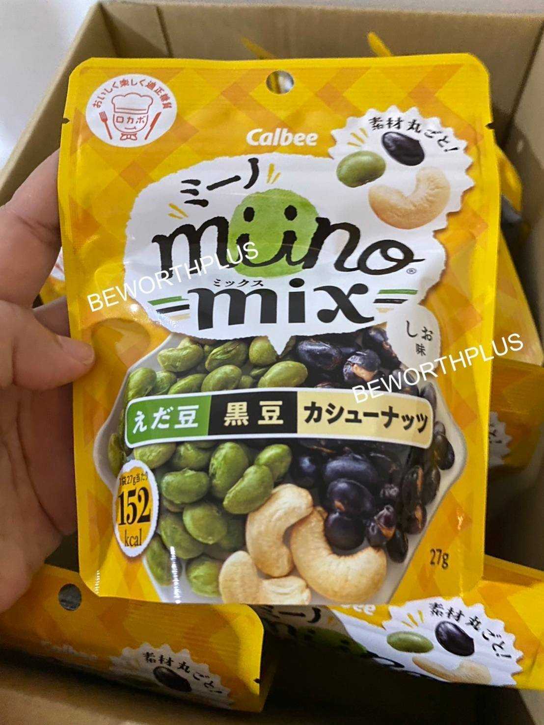 Calbee Miino รส ถั่วปากอ้า อบเกลือ /ถั่วแระญี่ปุ่น ถั่วดำ เม็ดมะม่วงหิมพานต์ /ถั่วเหลือง เกลือ ...