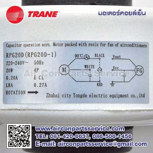 มอเตอร์คอยล์เย็น (Motor) TRANE รุ่น 202400300132 | LINE SHOPPING