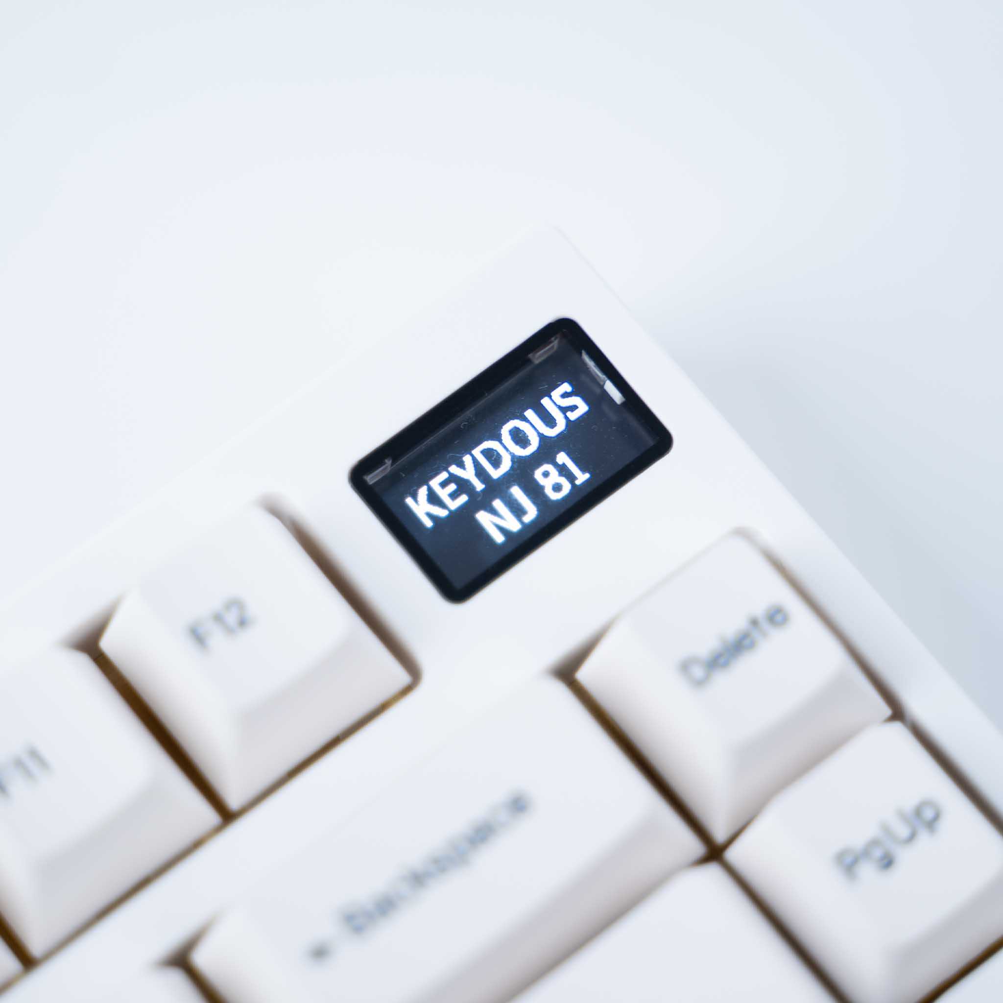 คีย์บอร์ด Keydous NJ81 White Moon Brass plate RGB 3 Mode RGB Hotswap 2 ...