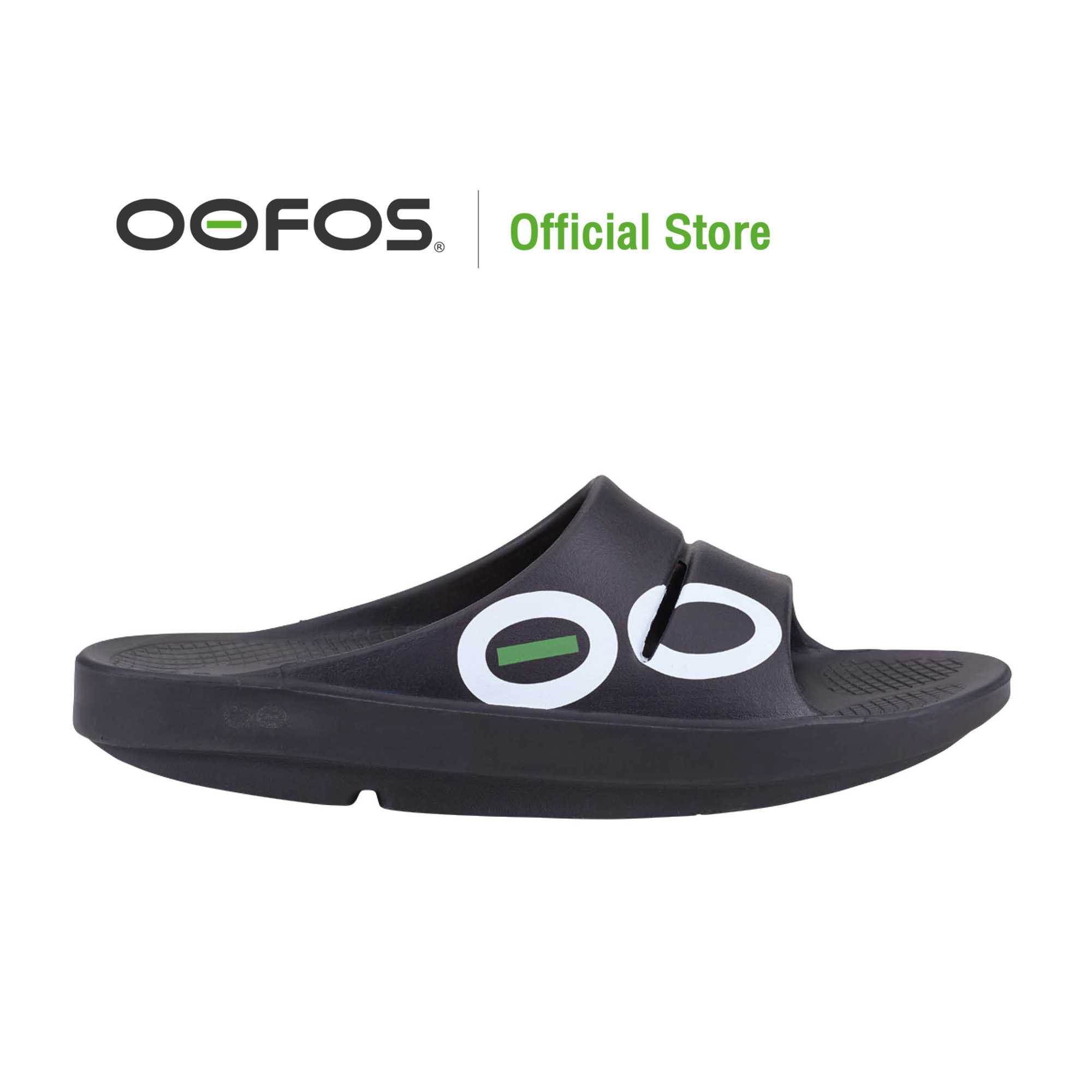 OOFOS OOahh Sport Black White OO - รองเท้าเพื่อสุขภาพ นุ่มสบายด้วยอูโฟม บอกลาปัญหาสุขภาพเท้า ...