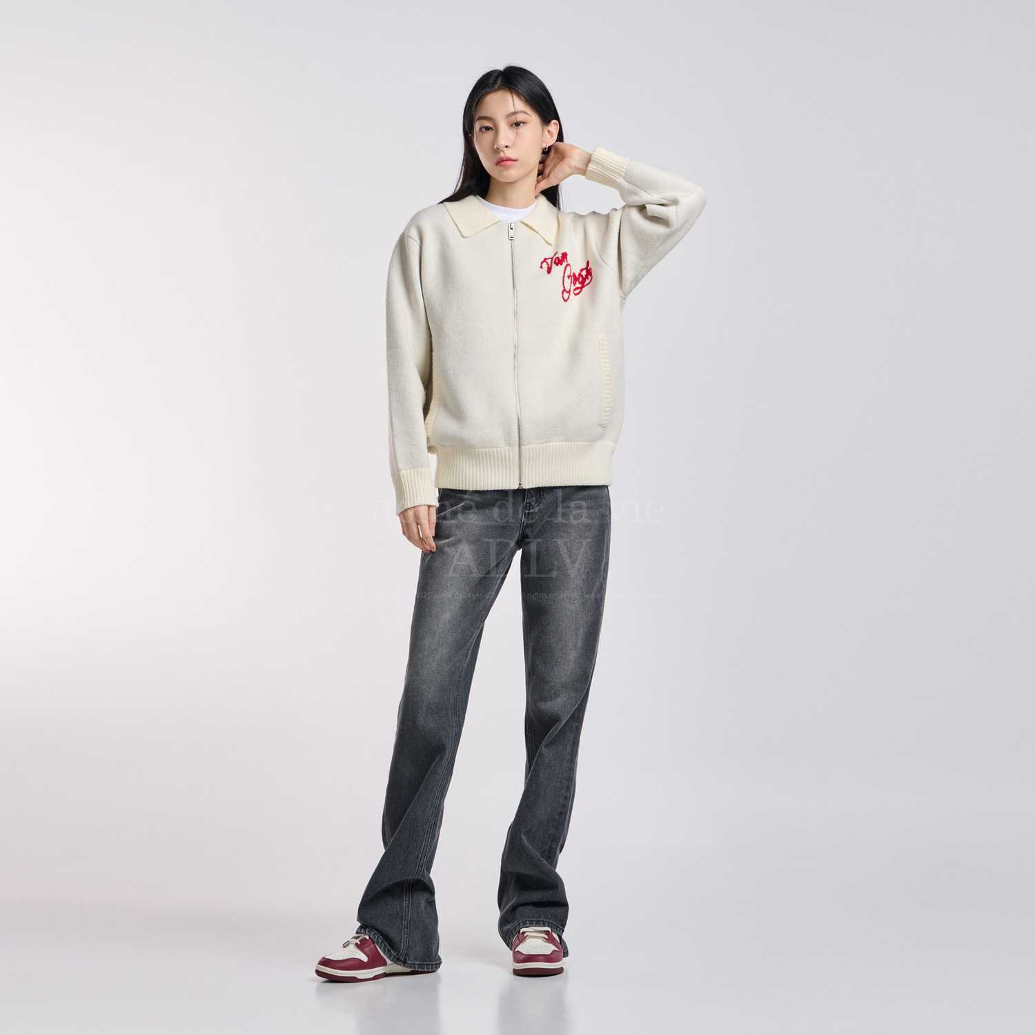 [PRE-ORDER] ADLV VAN GOGH ARTWORK ZIP UP KNIT | LINE SHOPPING