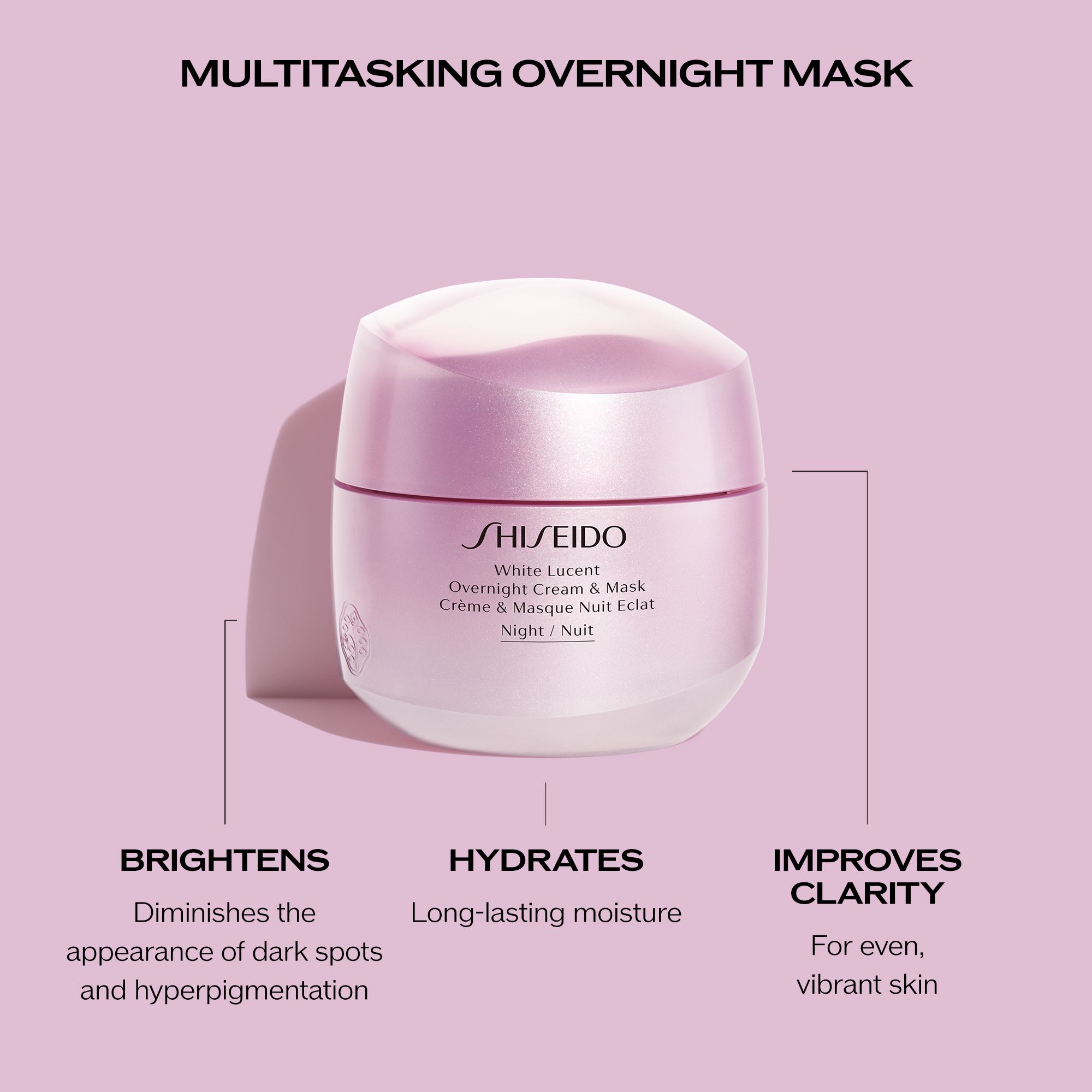 Shiseido White Lucent Overnight Cream & Mask 75 ml | LINE SHOPPING