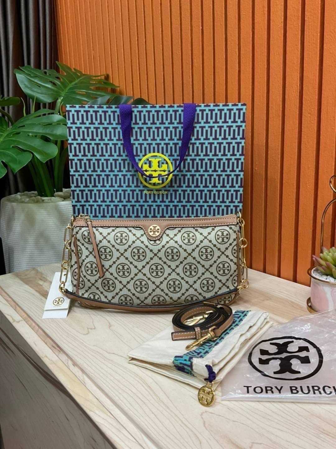 Tory Burch T Monogram Jacquard Shoulder Bag | LINE SHOPPING