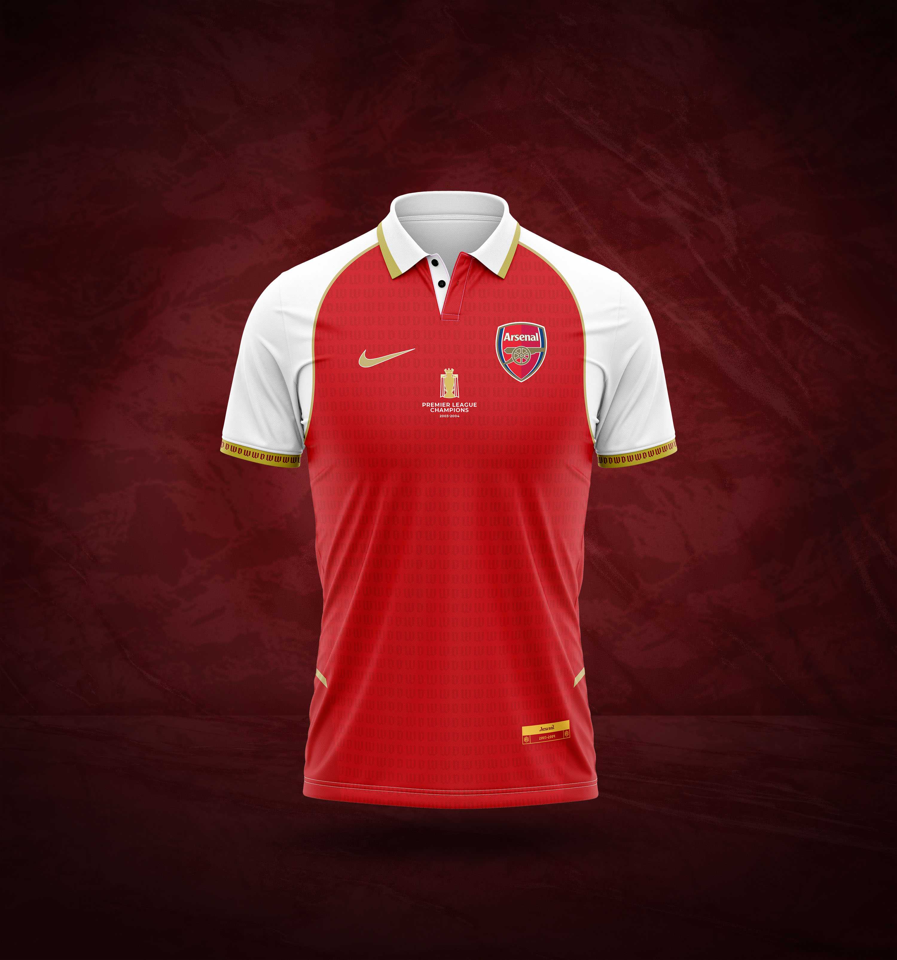 เสื้อสโมสรอาร์เซน่อล ฉลองแชมป์ไร้พ่าย ( Arsenal Invincible kits ...