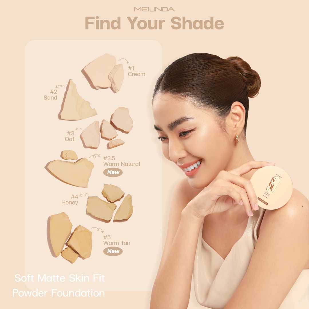 MEILINDA Soft matte skin fit powder foundation เมลินดา ซอฟต์ แมทท์ สกิน ...