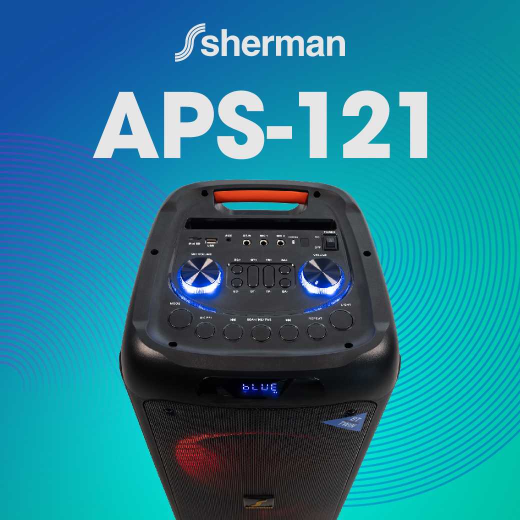 Sherman ลำโพงอเนกประสงค์ ขนาด 8 นิ้ว รุ่น APS-121 | LINE SHOPPING