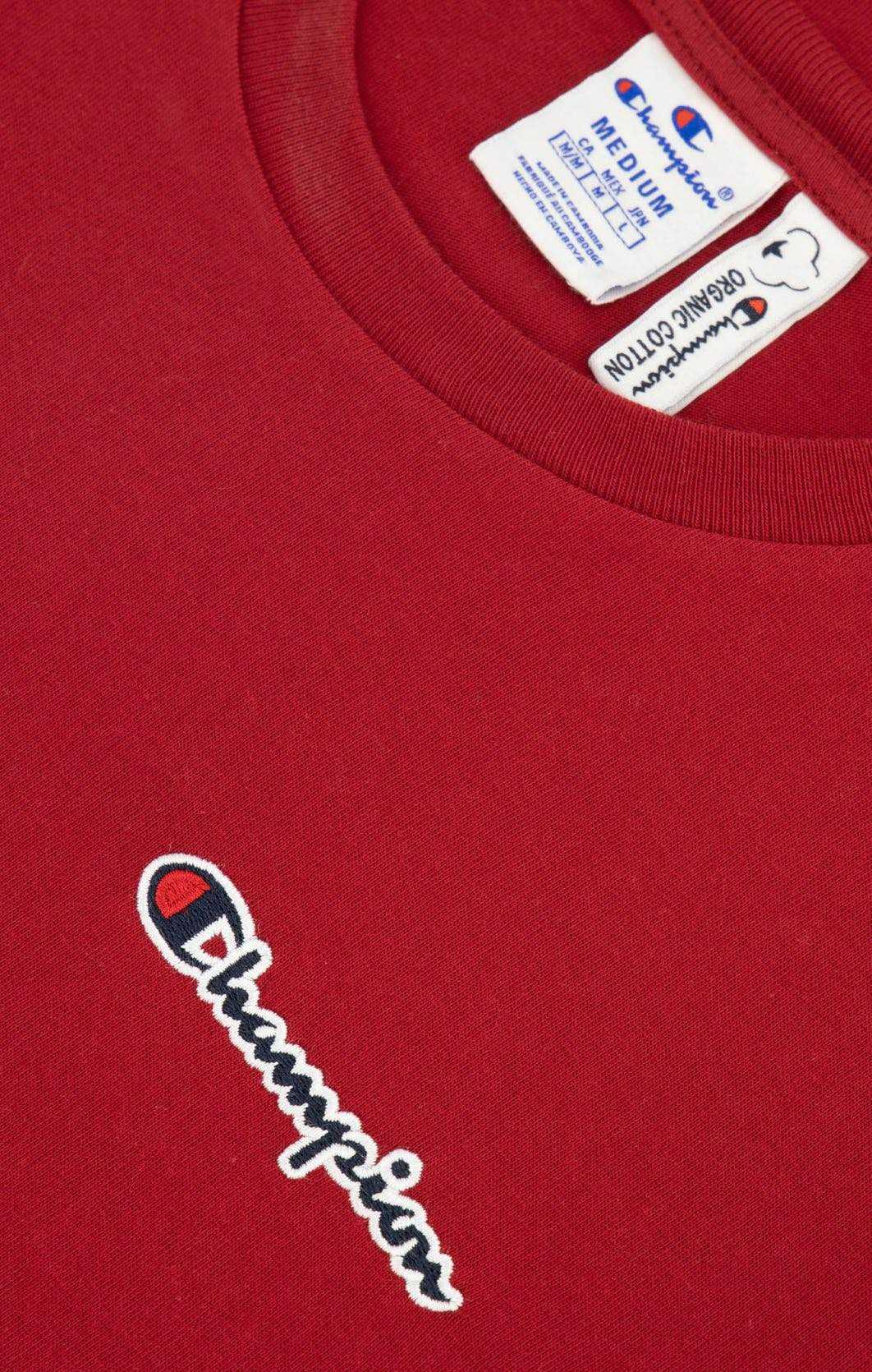 CHAMPION SMALL SCRIPT LOGO EMBROIDERY T-SHIRT | LINE SHOPPING
