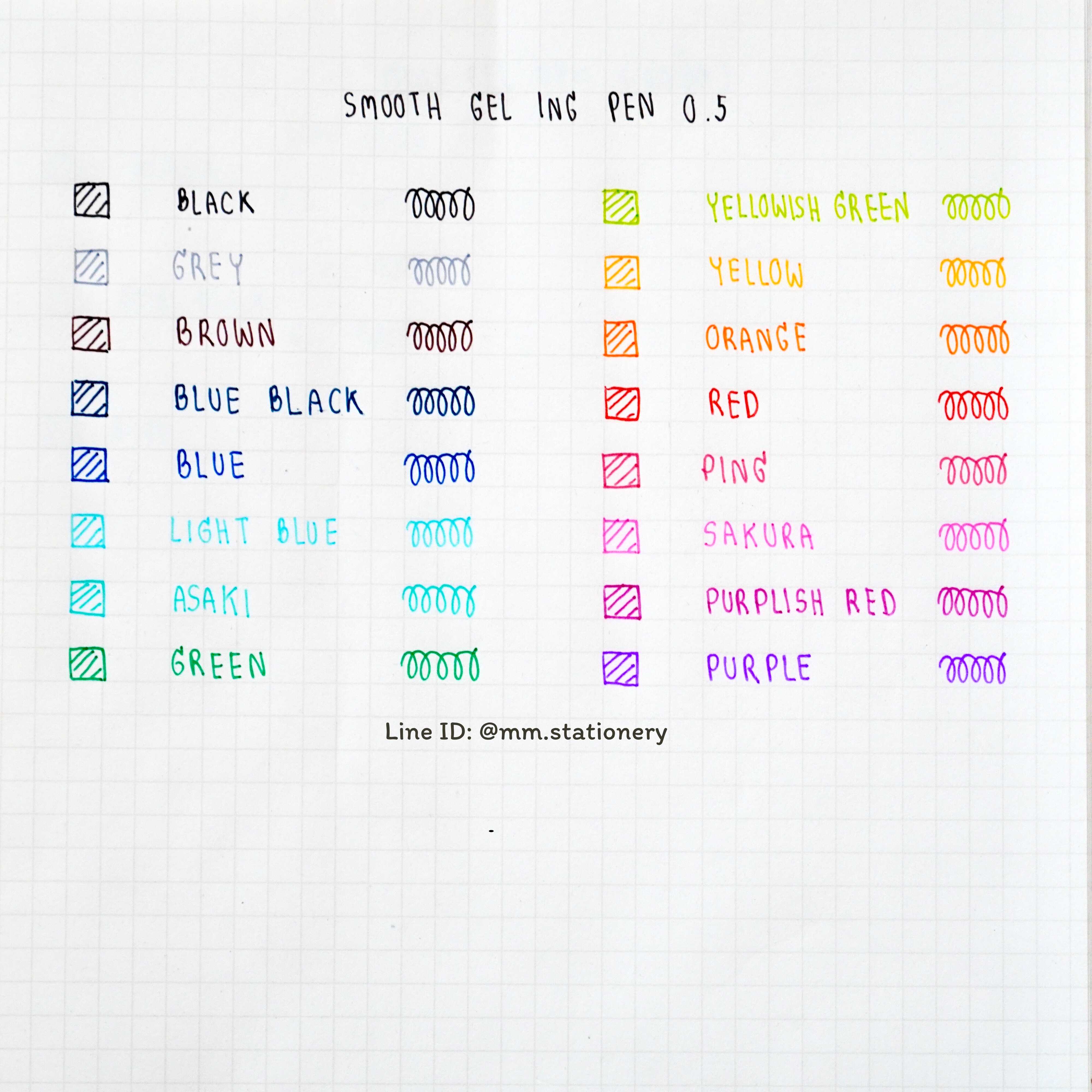 [MUJI] 🌈 ปากกามูจิ ไส้ปากกามูจิ แบบกด Smooth writing gel pens 0.5 mm ...