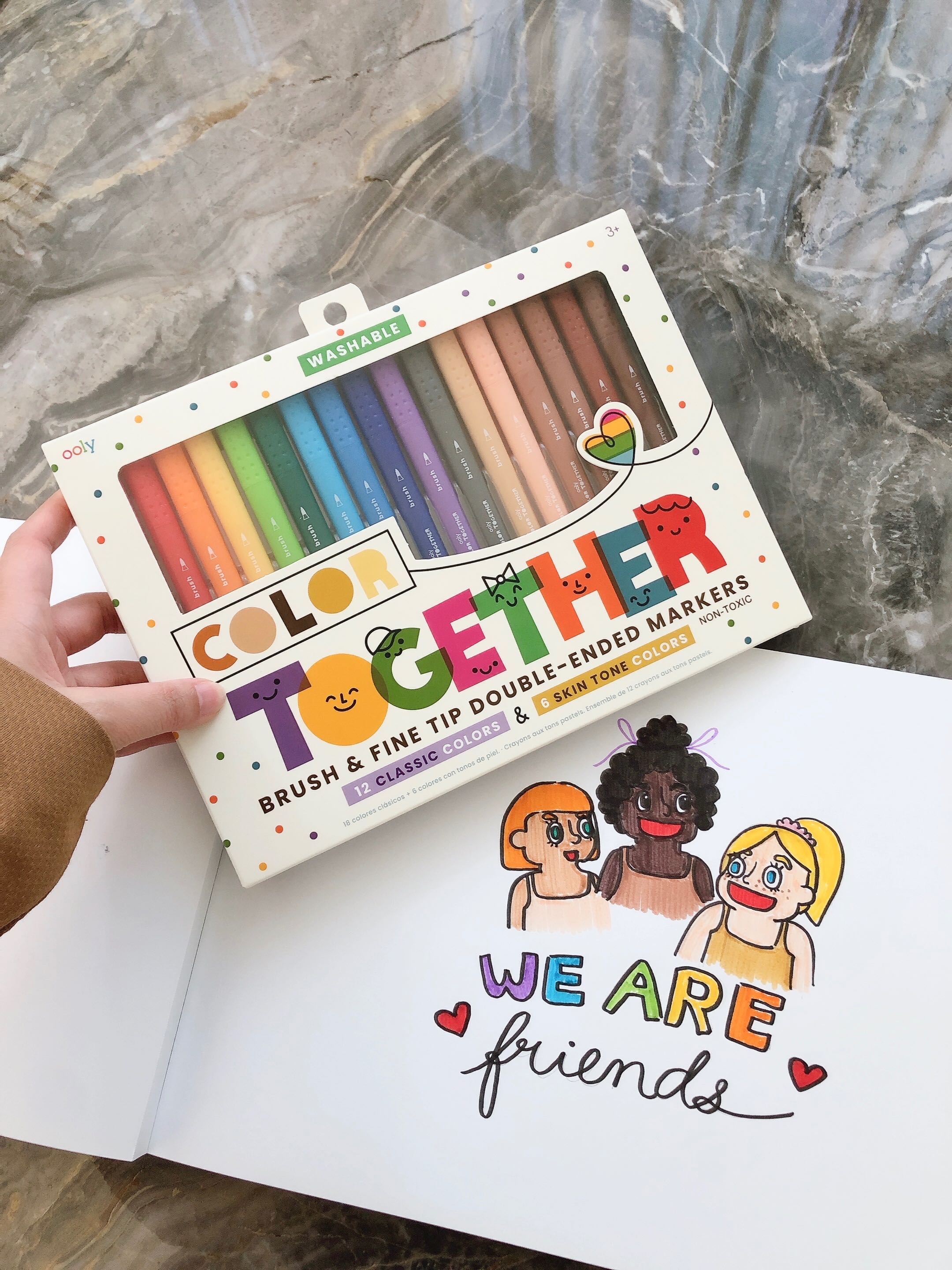 color together markers - set of 18 ปากกาเมจิก2หัว 18 สี | LINE SHOPPING