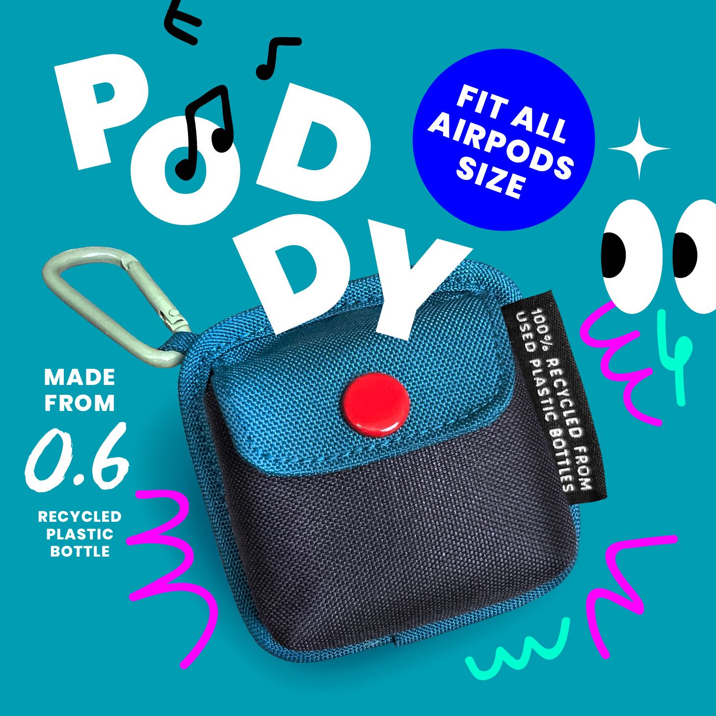 Poddy กระเป๋าใส่แอร์พอด Airpods bag ใส่ได้ทุกขนาด airpod 2 / airpod 3 ...