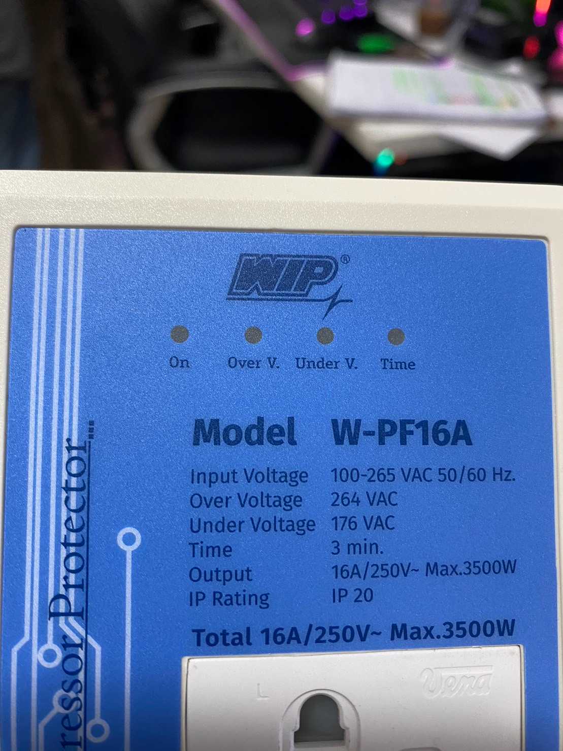 ป้องกันคอมเพรสเซอร์เสียหายจากไฟฟ้าตก WIP Compressor Protector 16A. ไฟ ...