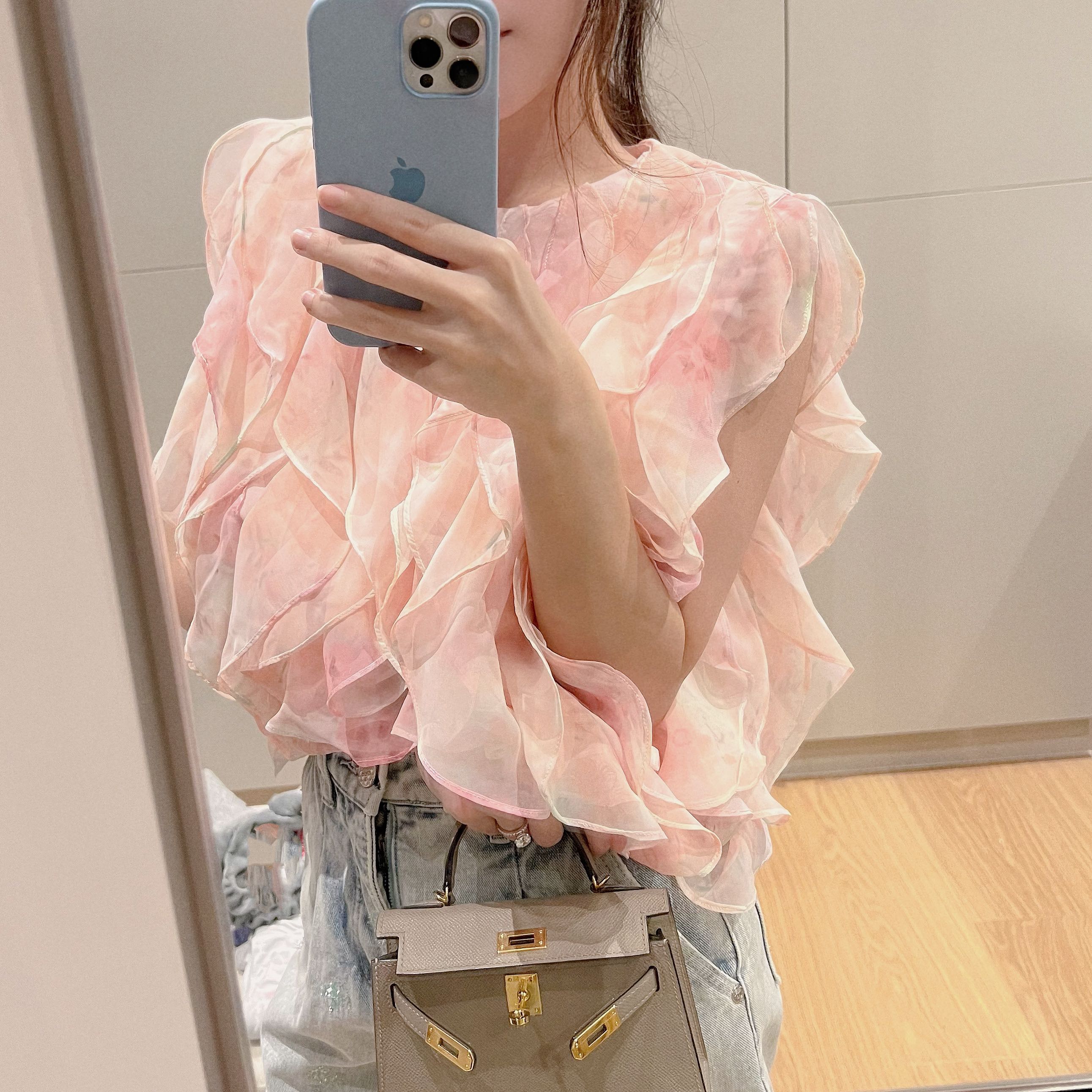 Jellyfish chiffon blouse | LINE SHOPPING