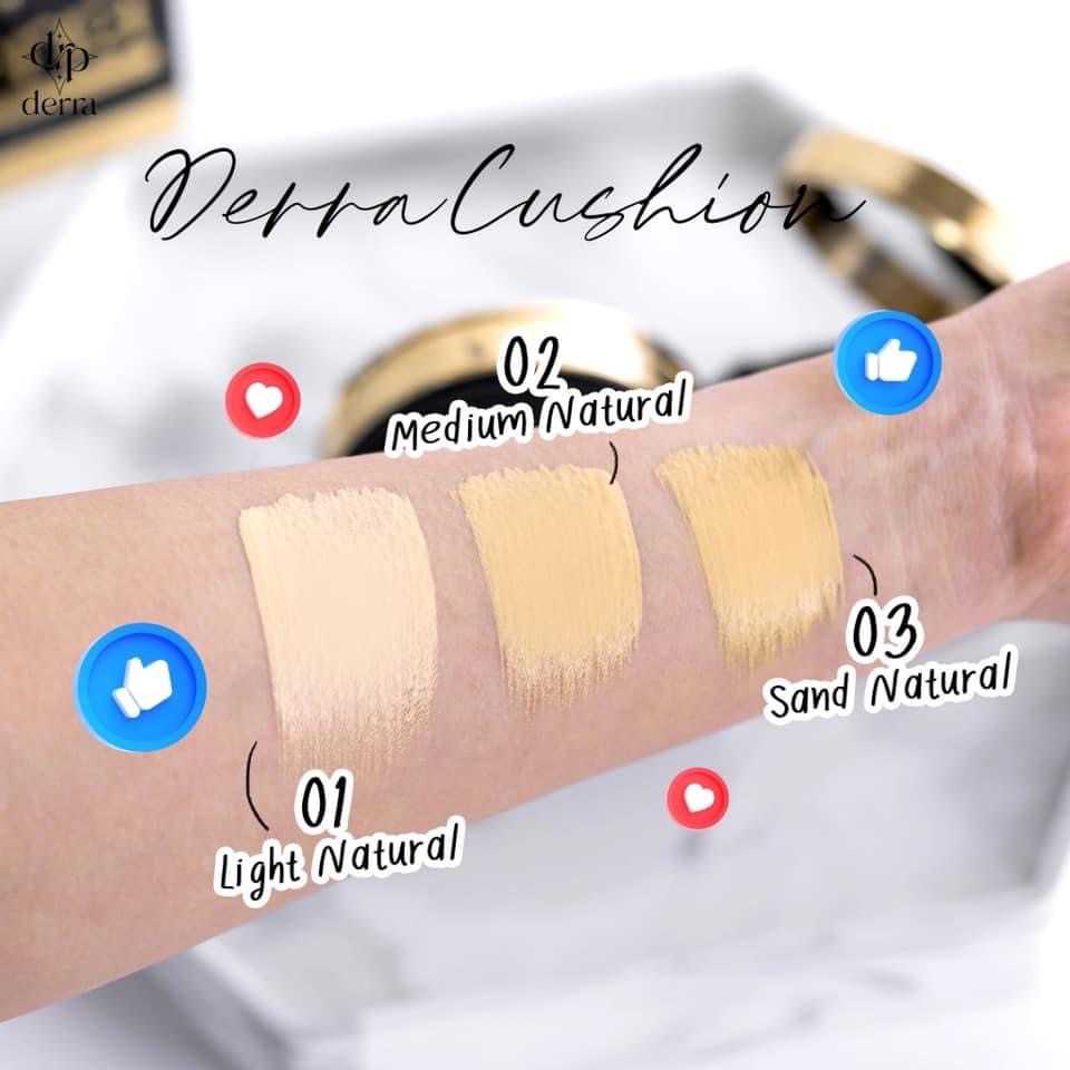 คูชชั่นเดอร์ร่า Derra Cushion แป้งรองพื้นเดอร์ร่า คุชชั่นเนื้อแมตต์ ปกปิดเนียน ควบคุมความมัน ...