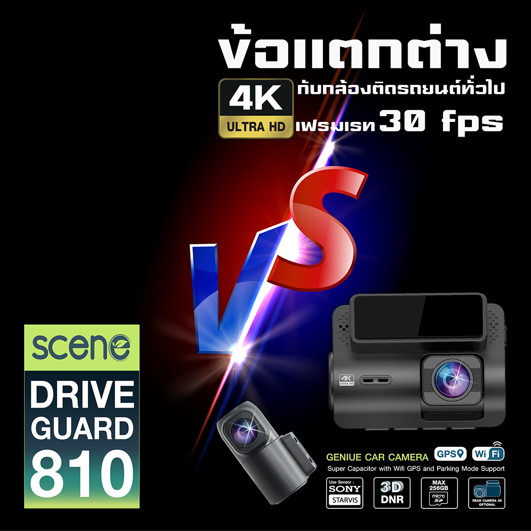 Scene DG810 กล้องหน้า 4K หลัง 2K กล้องติดรถยนต์ | LINE SHOPPING