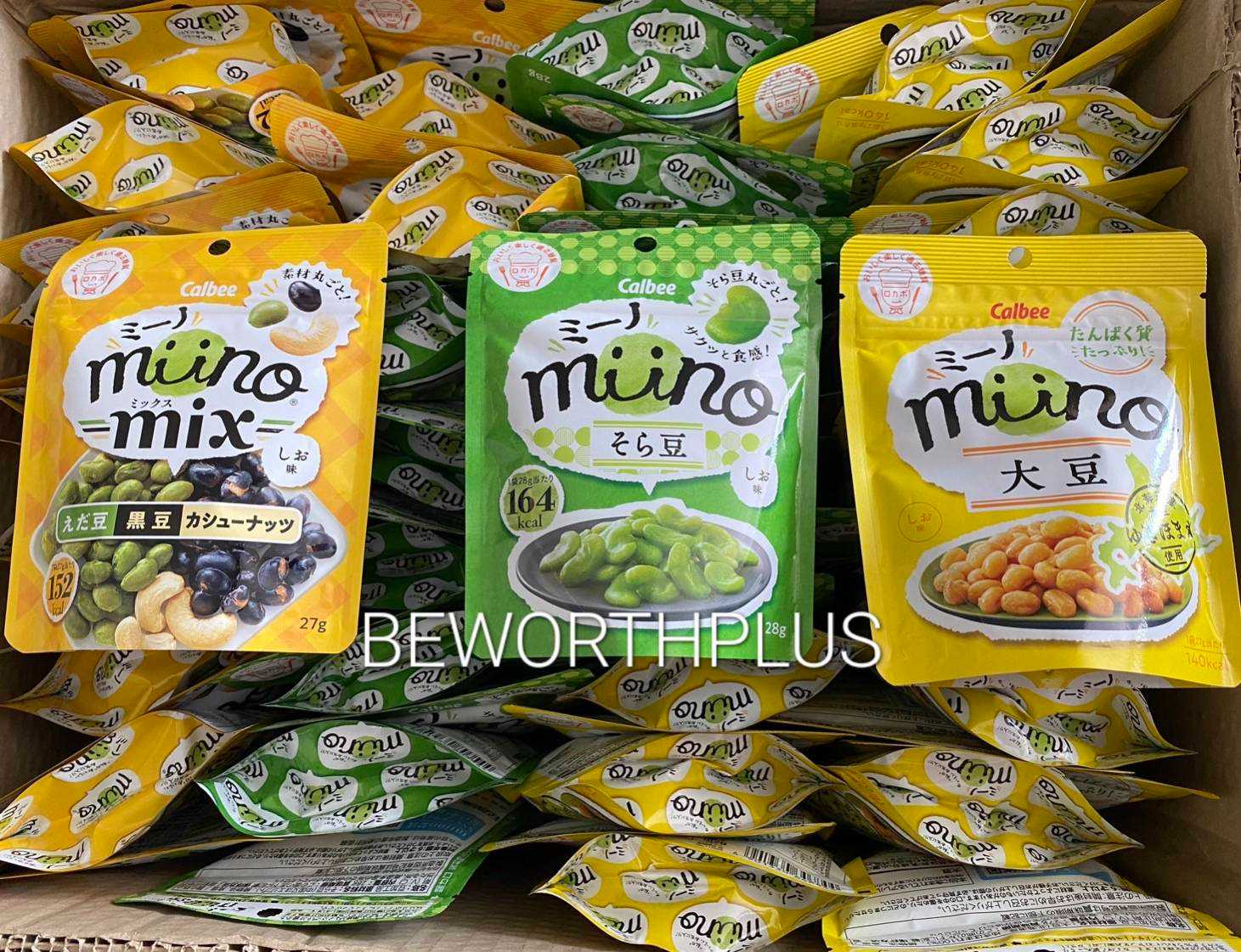 Calbee Miino รส ถั่วปากอ้า อบเกลือ /ถั่วแระญี่ปุ่น ถั่วดำ เม็ดมะม่วงหิมพานต์ /ถั่วเหลือง เกลือ ...