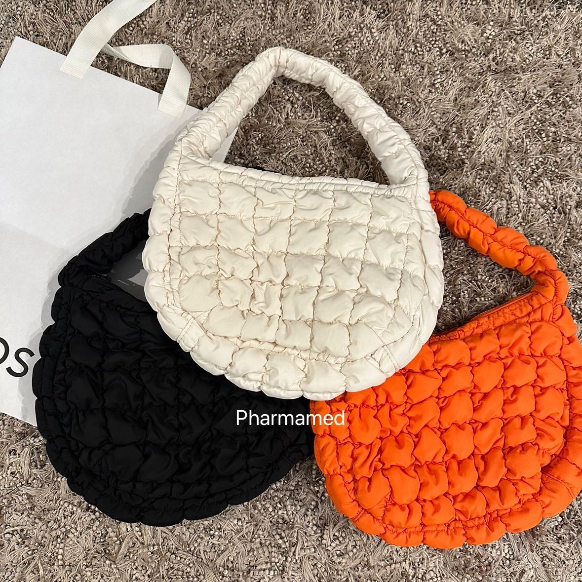 COS quilted mini bag (white) กระเป๋าคอส กระเป๋า cos costhailand ...