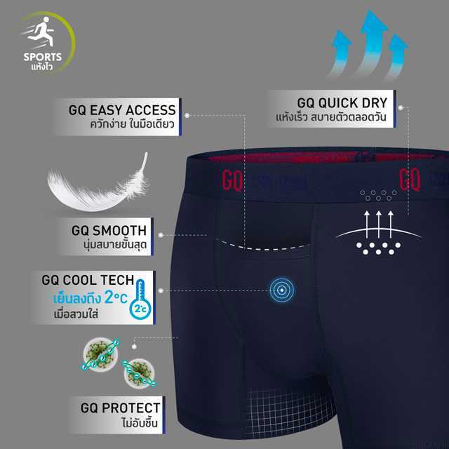 GQ Cool Tech™ กางเกงในไข่เย็น รุ่น Sports Collection | LINE SHOPPING