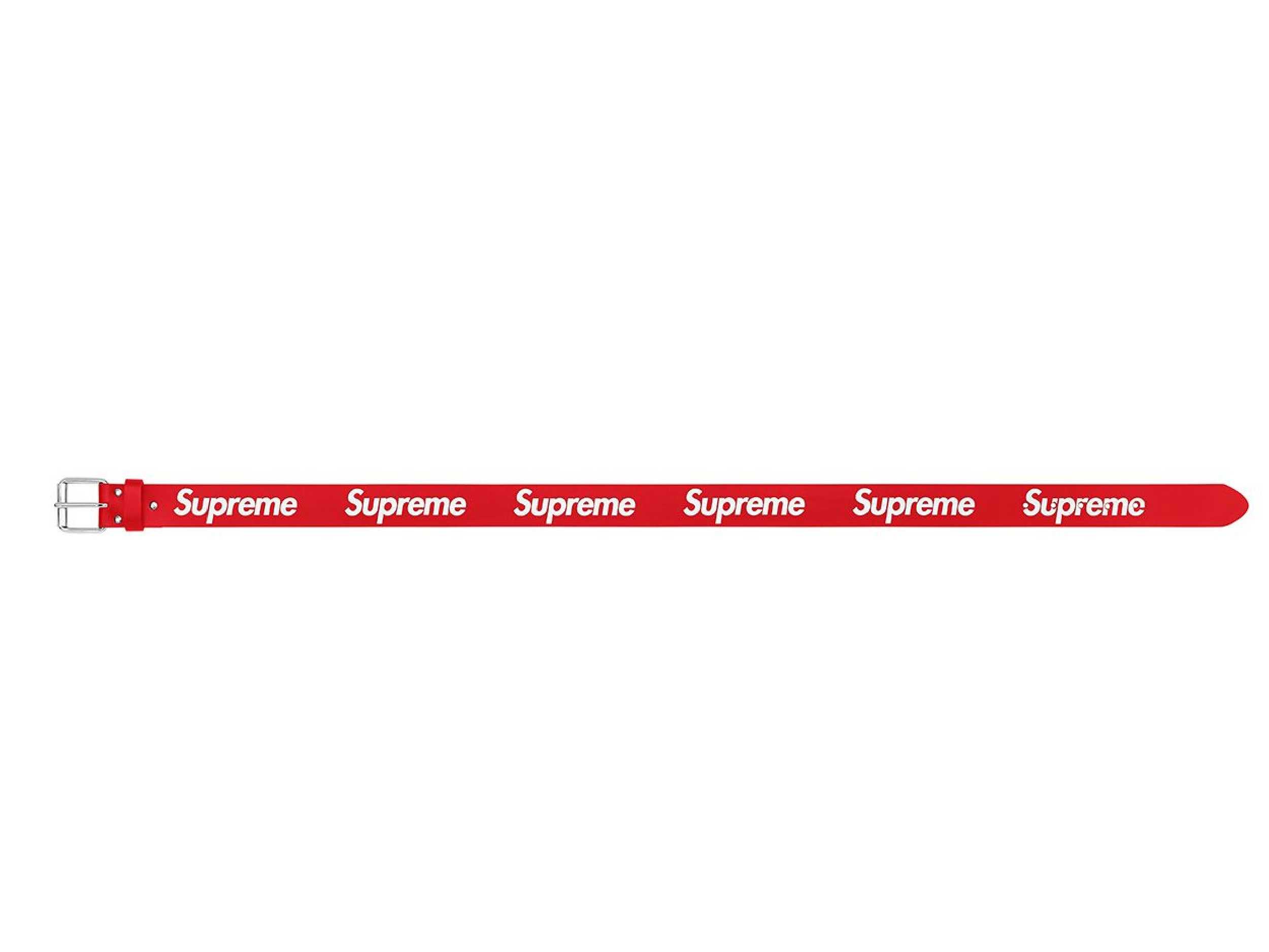 Supreme Repeat Leather Belt (SS23) (RED) | LINE SHOPPING