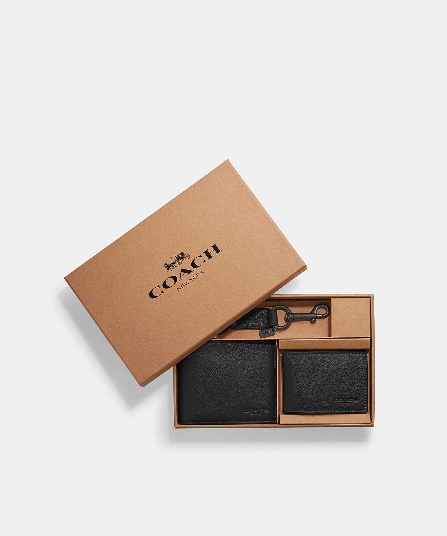 COACH BOXED 3-IN-1 WALLET GIFT SET 64118 BLK | LINE SHOPPING