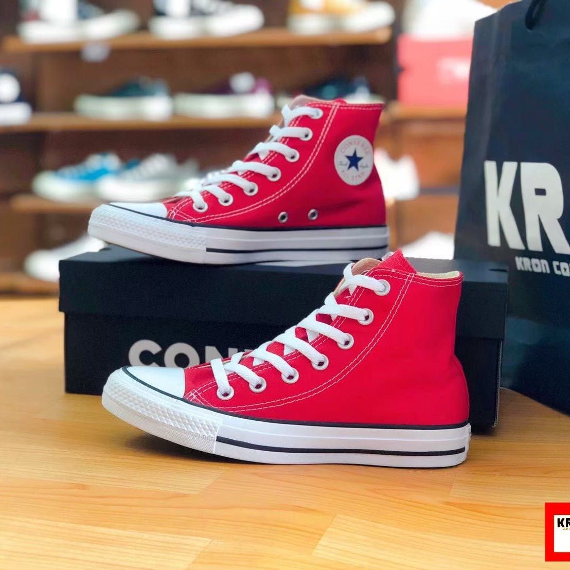 CONVERSE ALL STAR CLASSIC HI RED ผ้า | LINE SHOPPING