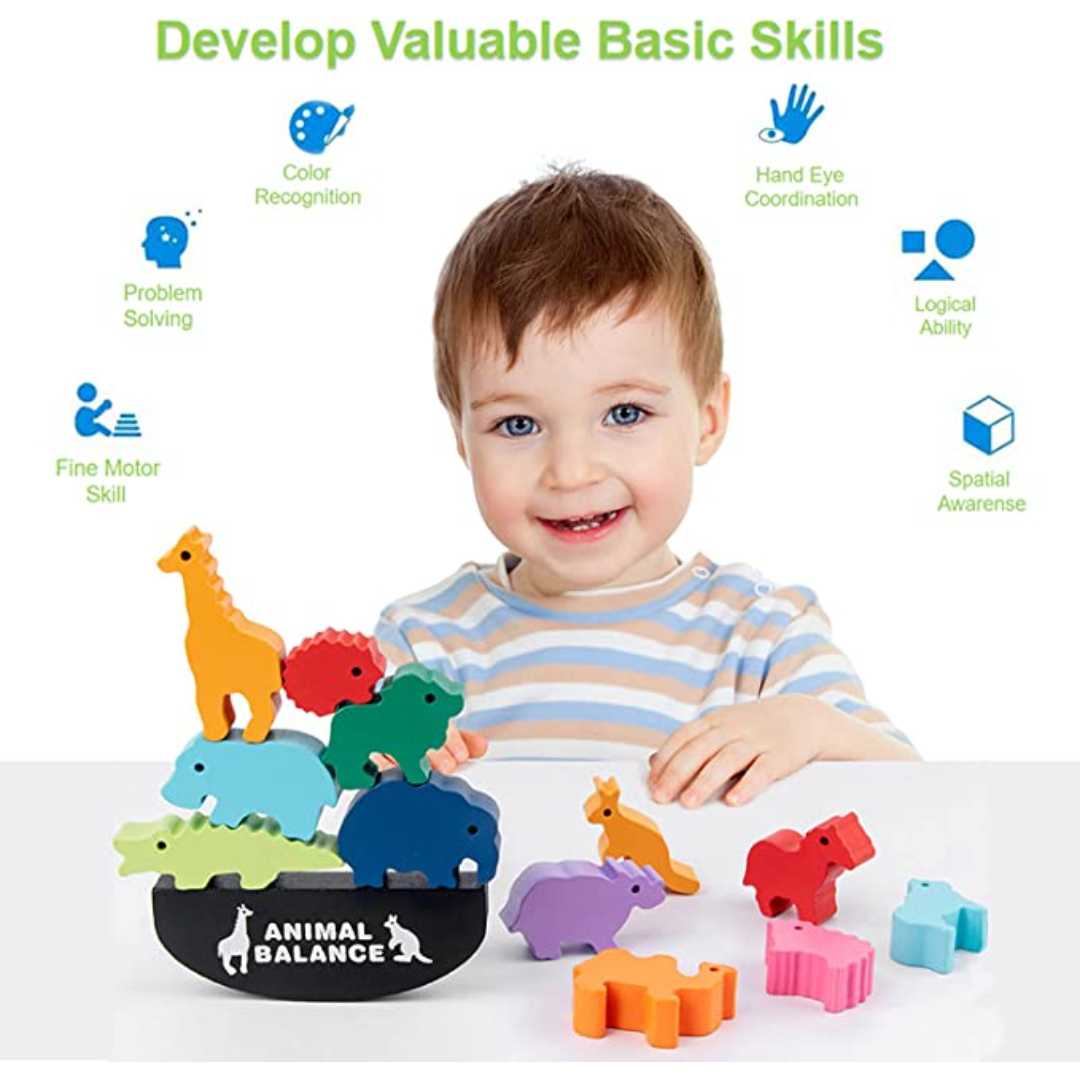 [3 - 5 yrs] Animal Balance Building Blocks - Keimen Kids | LINE SHOPPING