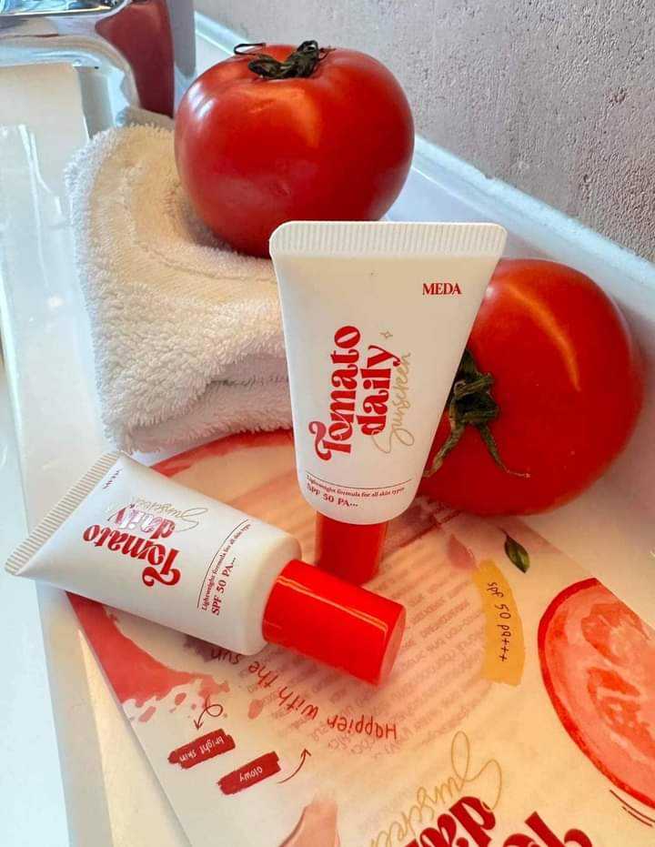 MEDA TOMATO DAILY SUNSCREEN SPF50 PA+++ มีด้า กันแดดมะเขือเทศ ขนาด 10 ...