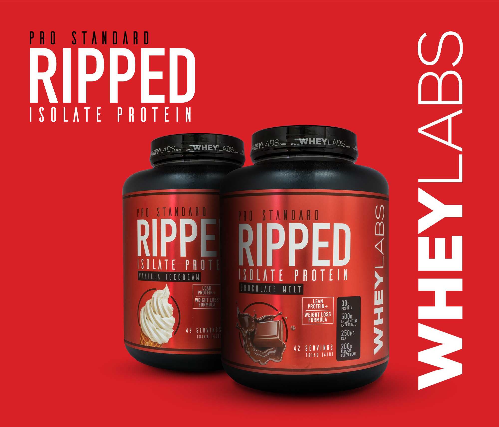 Whey Labs Ripped Isolate Whey Protein 4lbs - (เวย์โปรตีนลดไขมัน เสริม ...