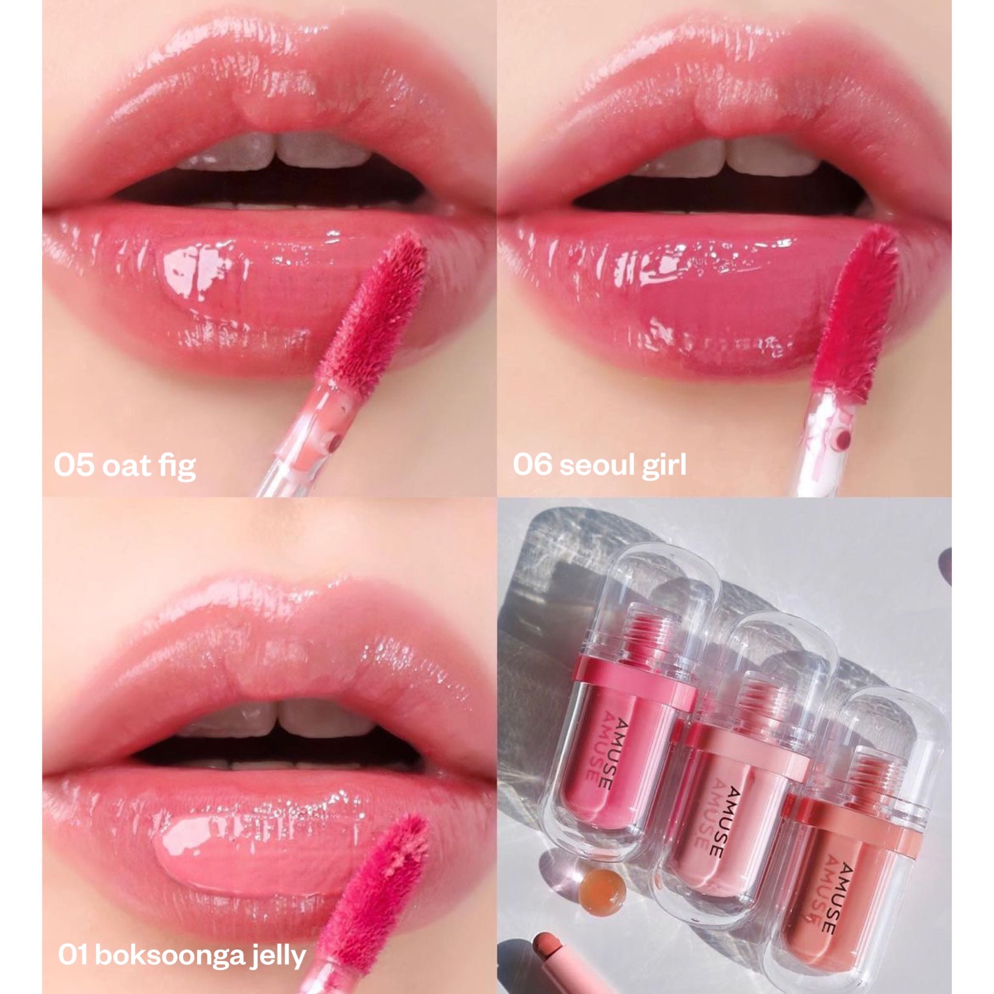 AMUSE Jel-Fit lip tint เซตคู่ (2 แท่ง) เลือกสีได้ | LINE SHOPPING