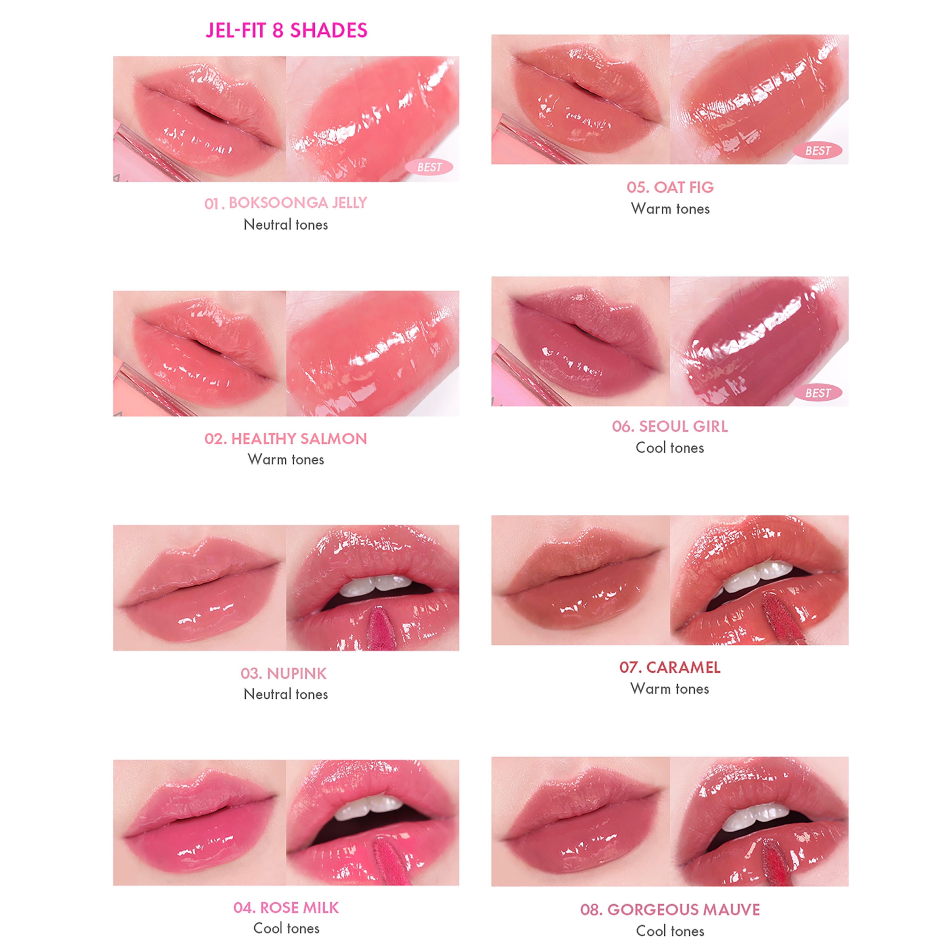 AMUSE Jel-Fit lip tint เซตคู่ (2 แท่ง) เลือกสีได้ | LINE SHOPPING