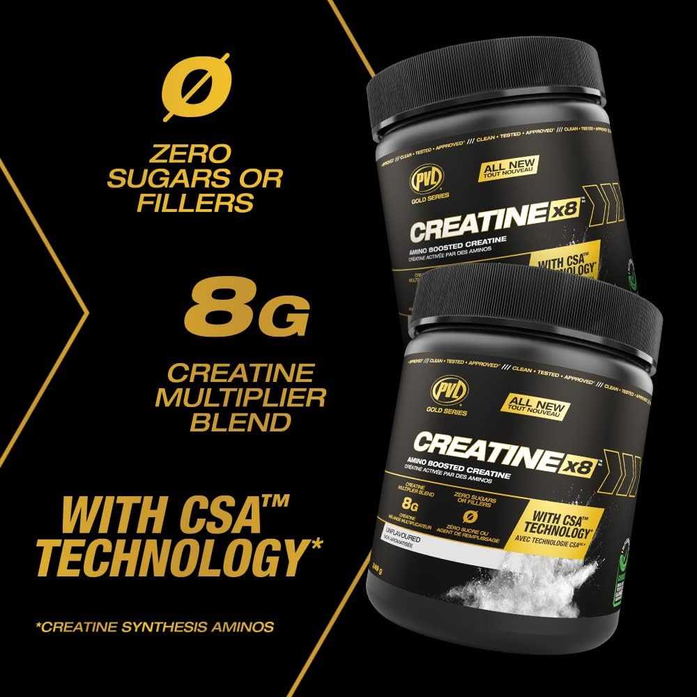 PVL Creatine X8 | Creatine monohydrate powder + Amino Acid 249 g | 30 ...