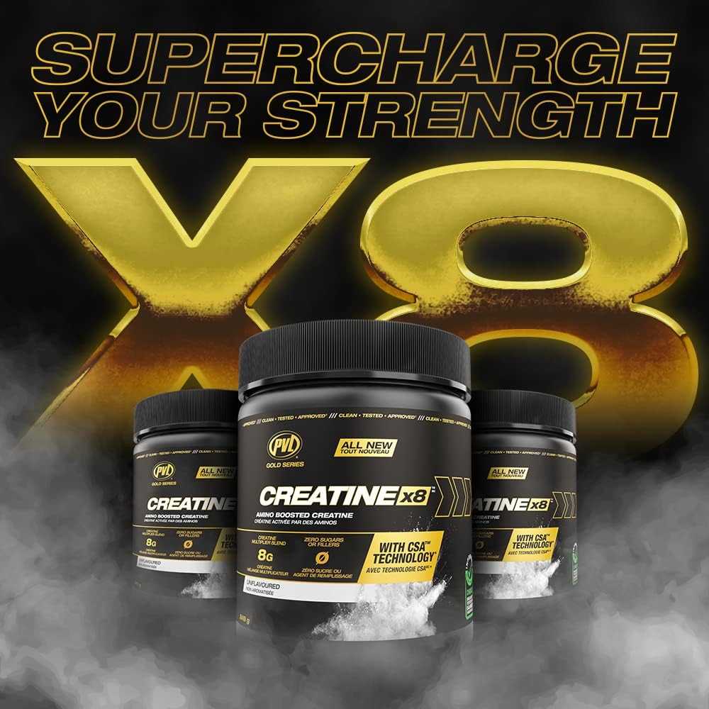 PVL Creatine X8 | Creatine monohydrate powder + Amino Acid 249 g | 30 ...