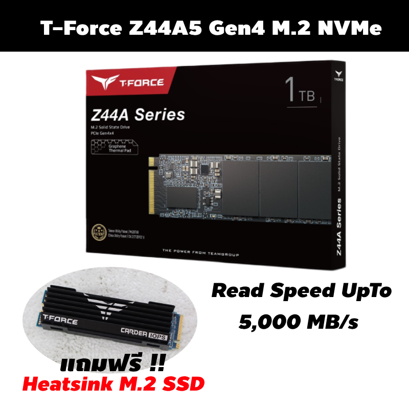 Team T-Force Z44A5 1TB M.2 PCIe NVMe Gen4x4 SSD (Read UpTo 5000 MB/s ...