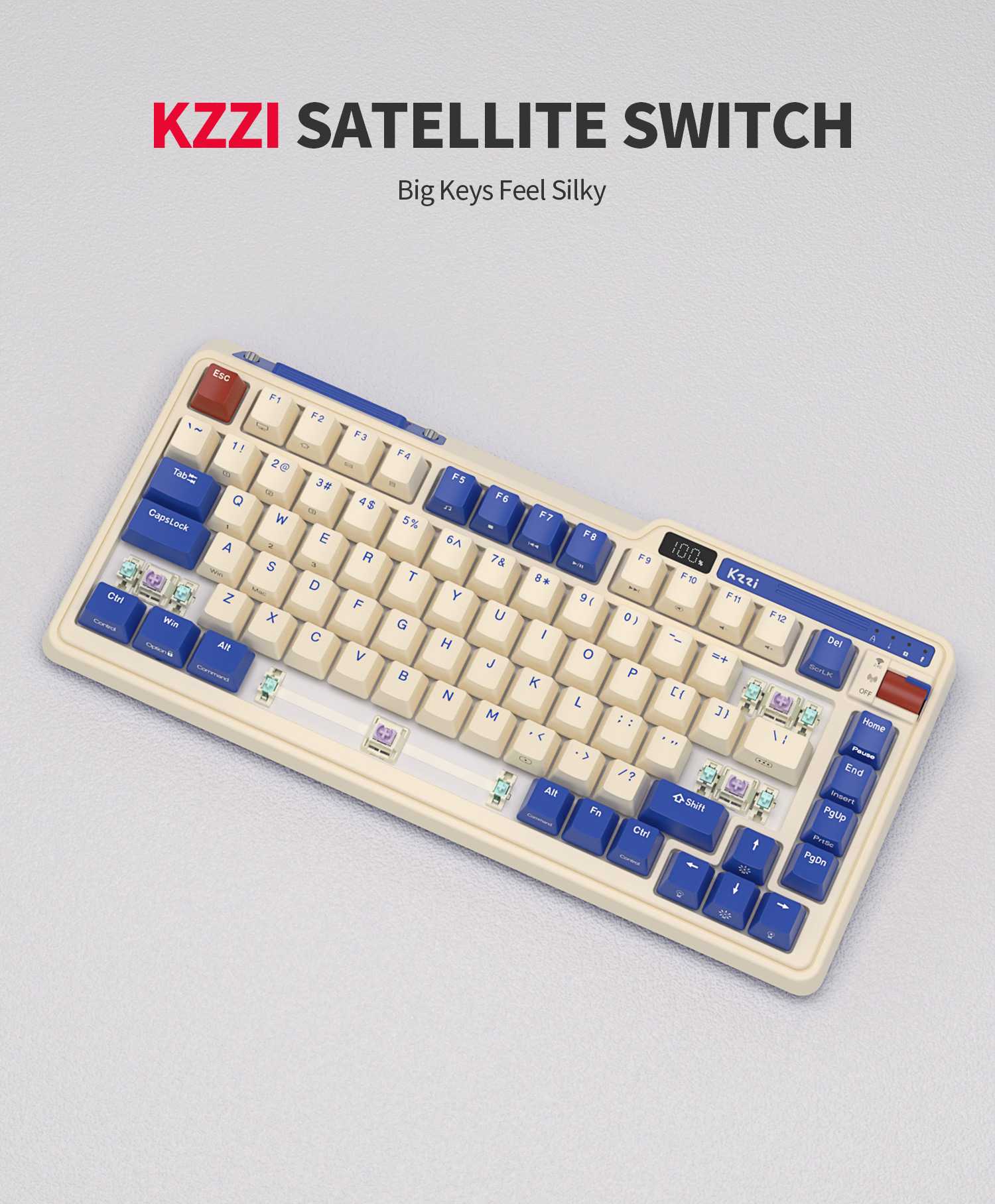 KZZI K75 Pro / Pro+ Gasket Structure Mechanical Keyboard คีย์บอร์ดไร้ ...