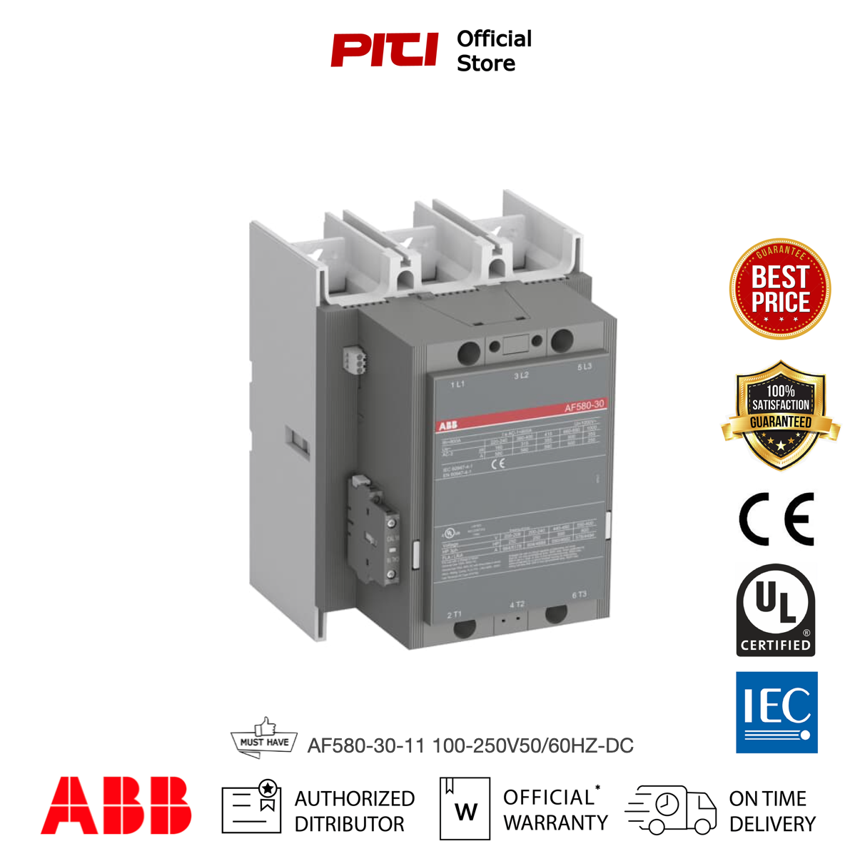 ABB Contactor คอนแทคเตอร์ AF580-30-11 100-250V50/60HZ-DC | LINE SHOPPING