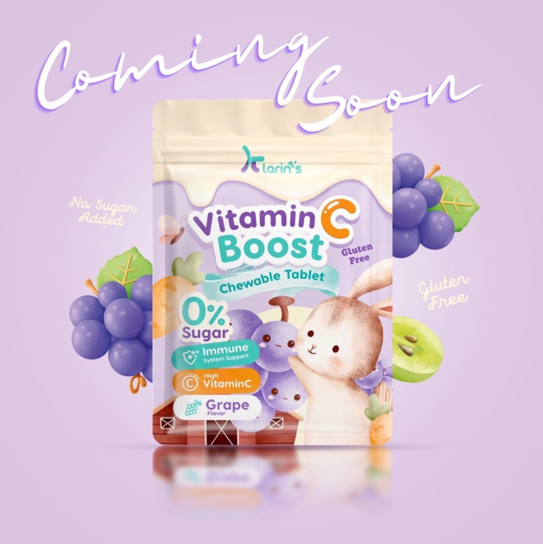 Klarins vitamin C Boost chewable Tablet วิตามินเด็ก เสริมภูมิต้านทาน วิตามินซีสูง วิตามินอร่อย ...