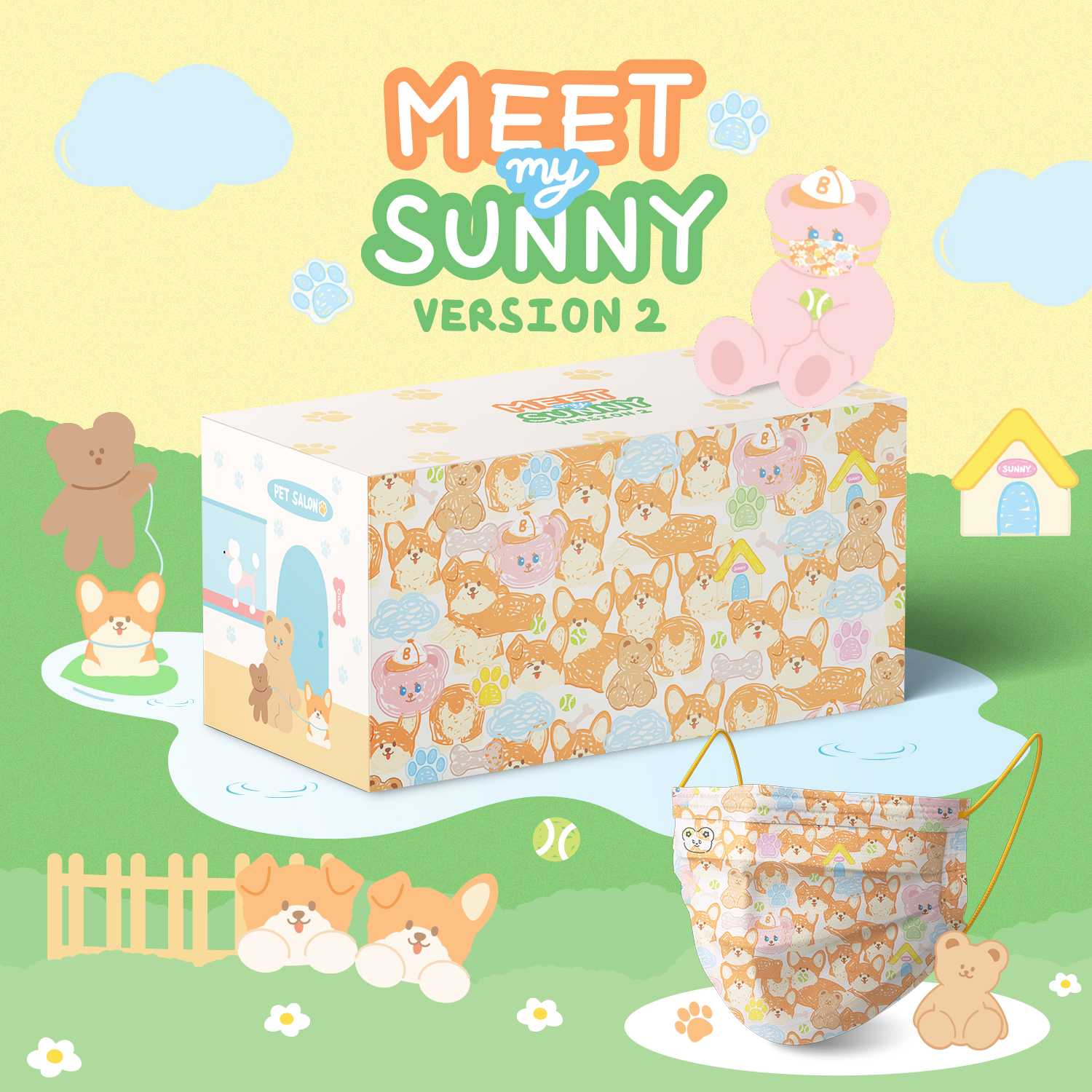 Meet My Sunny V.2 Mask l Hej Bonnie Official | LINE SHOPPING