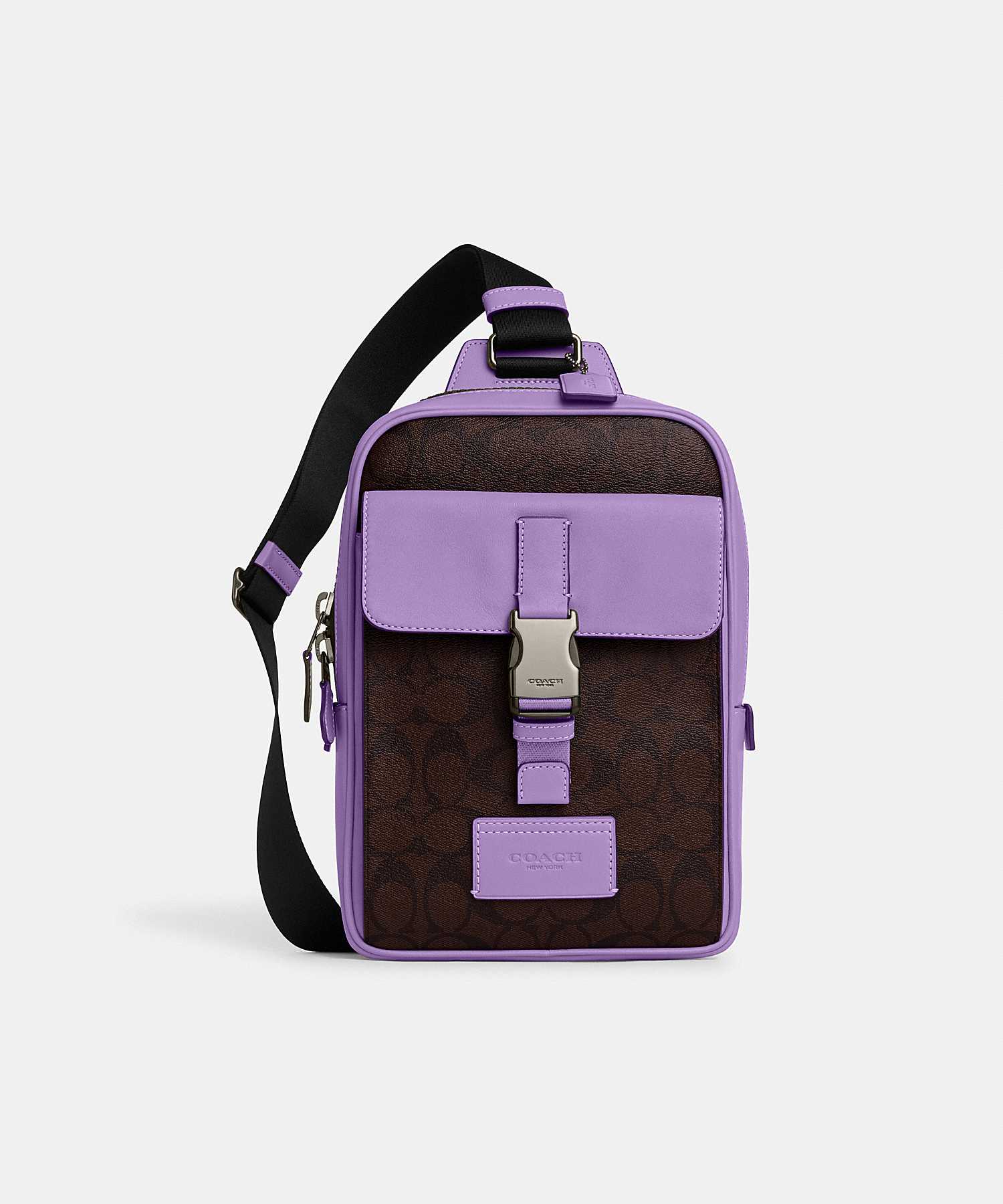 COACH TRACK PACK IN COLORBLOCK SIGNATURE CANVAS CL432 QBW1R | LINE SHOPPING