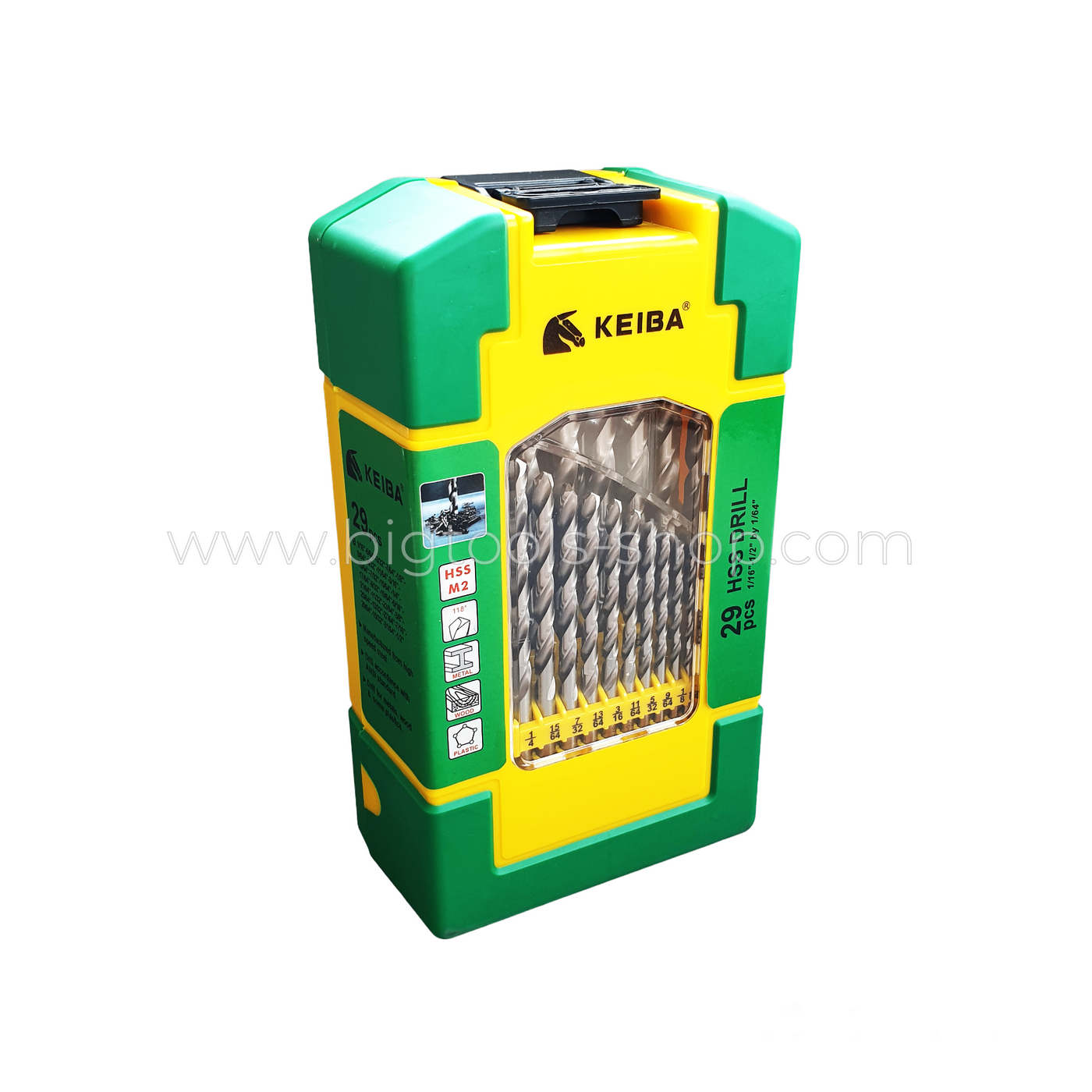Keiba : ดอกสว่าน ไฮสปีด HSS เจาะเหล็ก/ไม้/พลาสติก ชุด 29 ตัว ขนาด 1/16 นิ้ว - 1/2 นิ้ว (KE ...