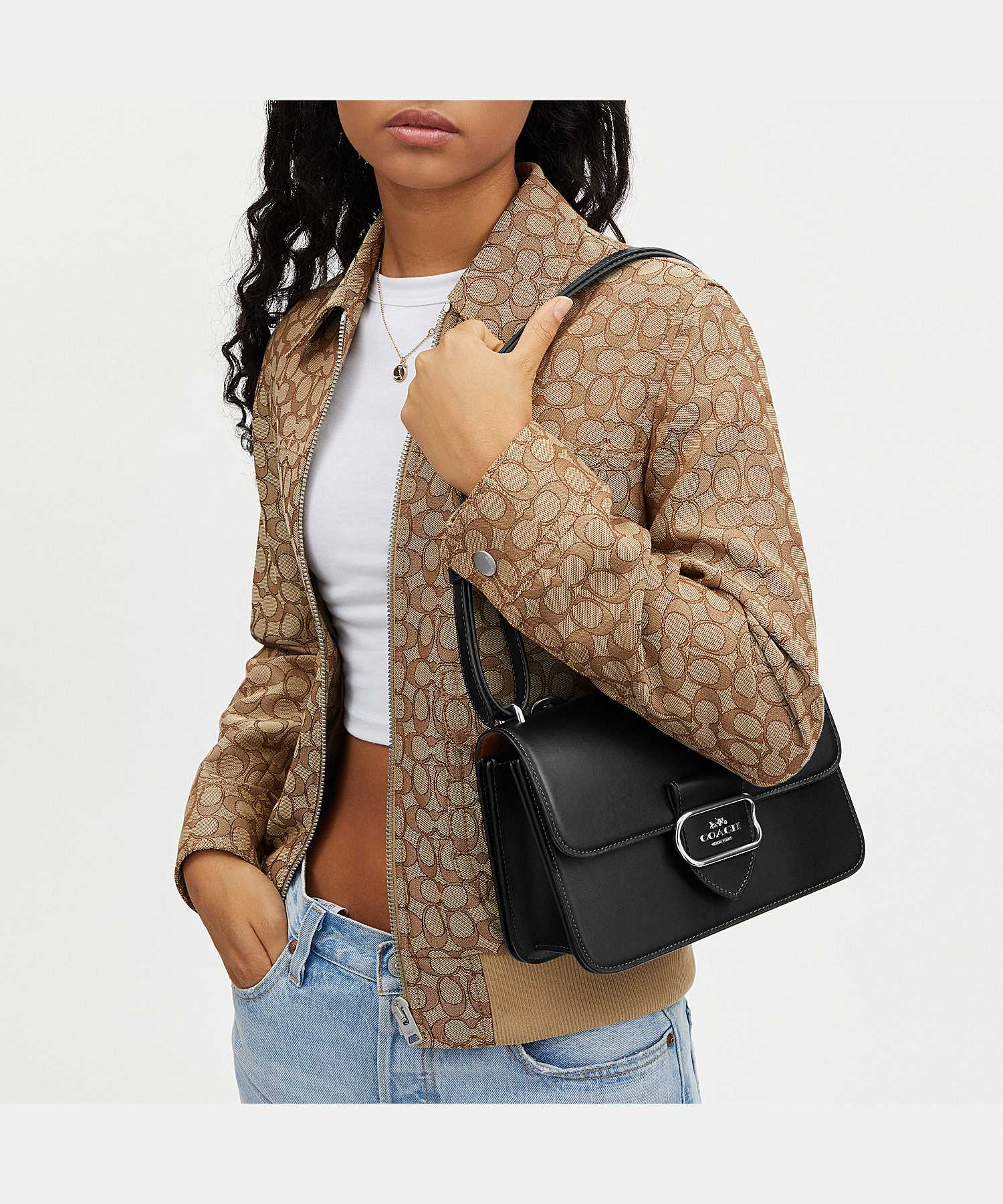COACH LARGE MORGAN SQUARE CROSSBODY CM090 SVDTV | LINE SHOPPING