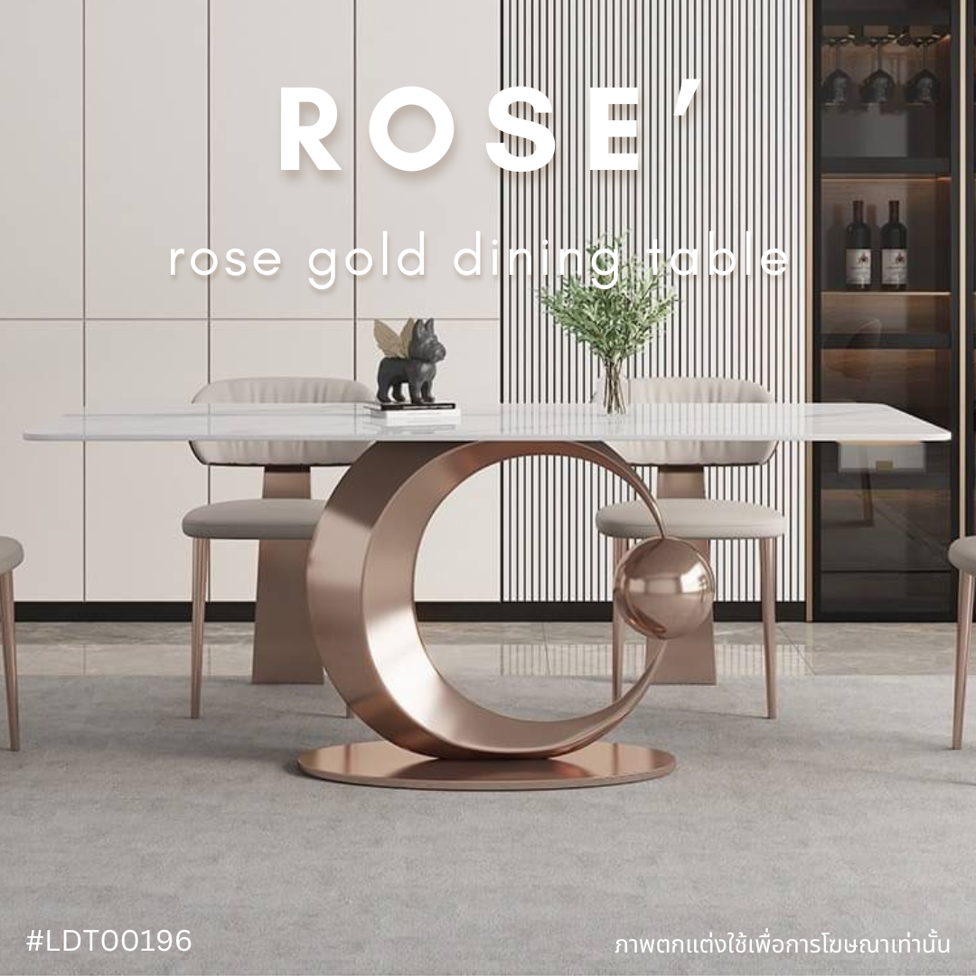 ROSE’ rose gold dining table | LINE SHOPPING