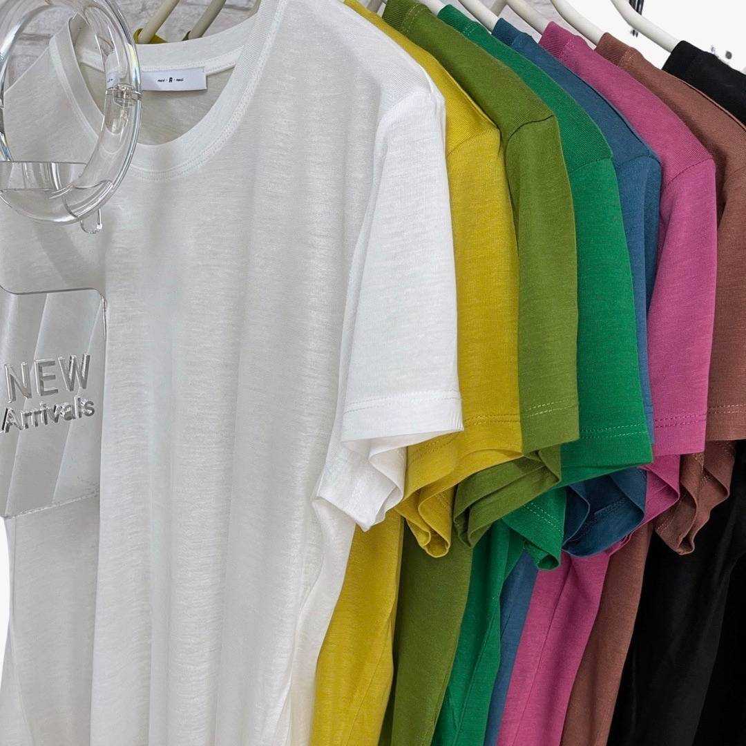 FINE PLAIN SEE THROUGH COTTON TEES | LINE SHOPPING