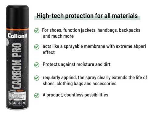 COLLONIL CARBON PRO SPRAY 300 ML. สเปรย์กันน้ำ กันเชื้อรา สำหรับวัสดุ ...