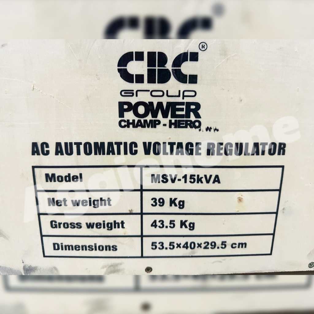 CBC เครื่องปรับแรงดัน รุ่น MSV-15KVA (สีดำ) แรงดัน 100-260 โวลท์ | LINE SHOPPING