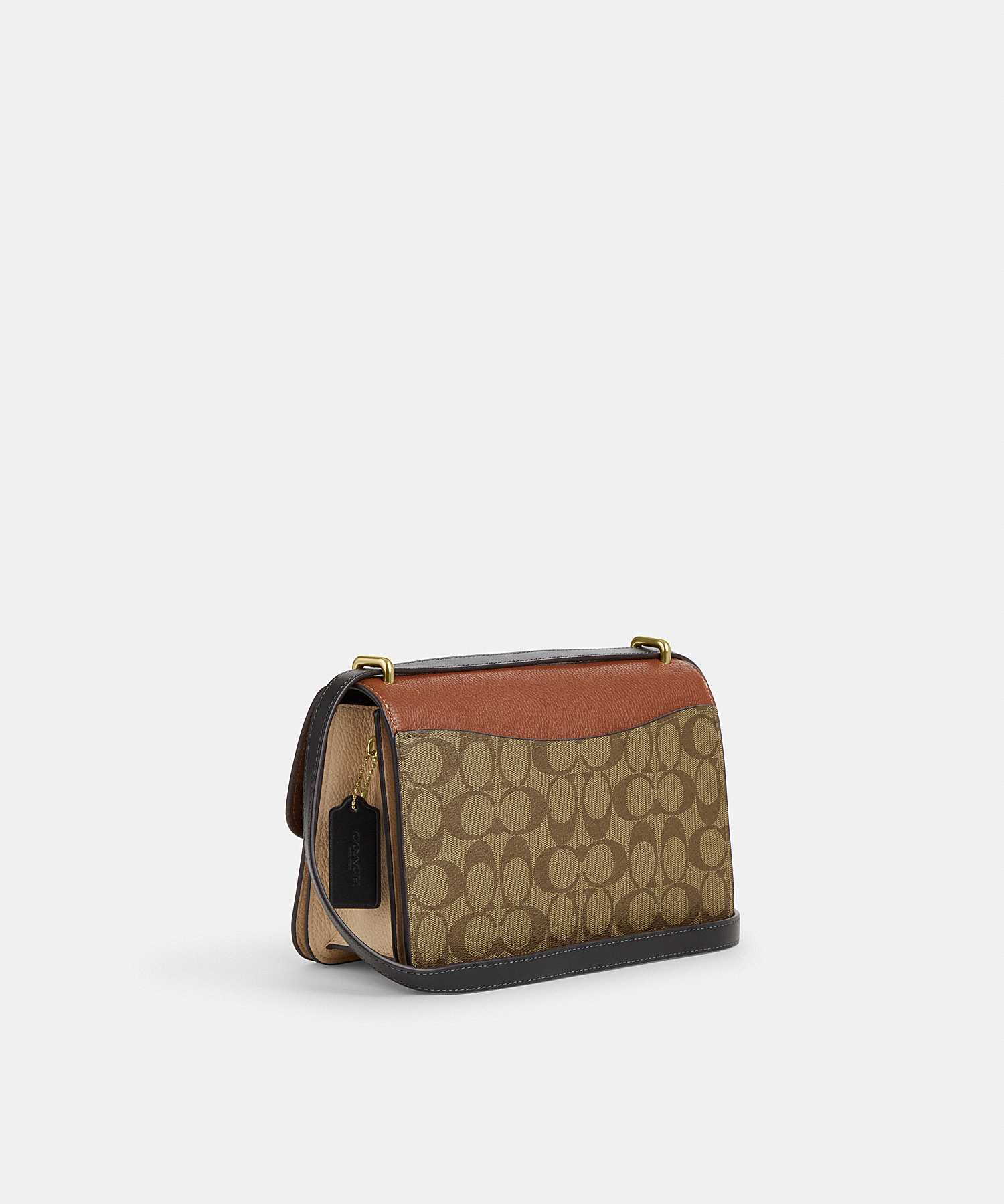 COACH LARGE MORGAN SQUARE CROSSBODY IN COLORBLOCK SIGNATURE CANVAS ...