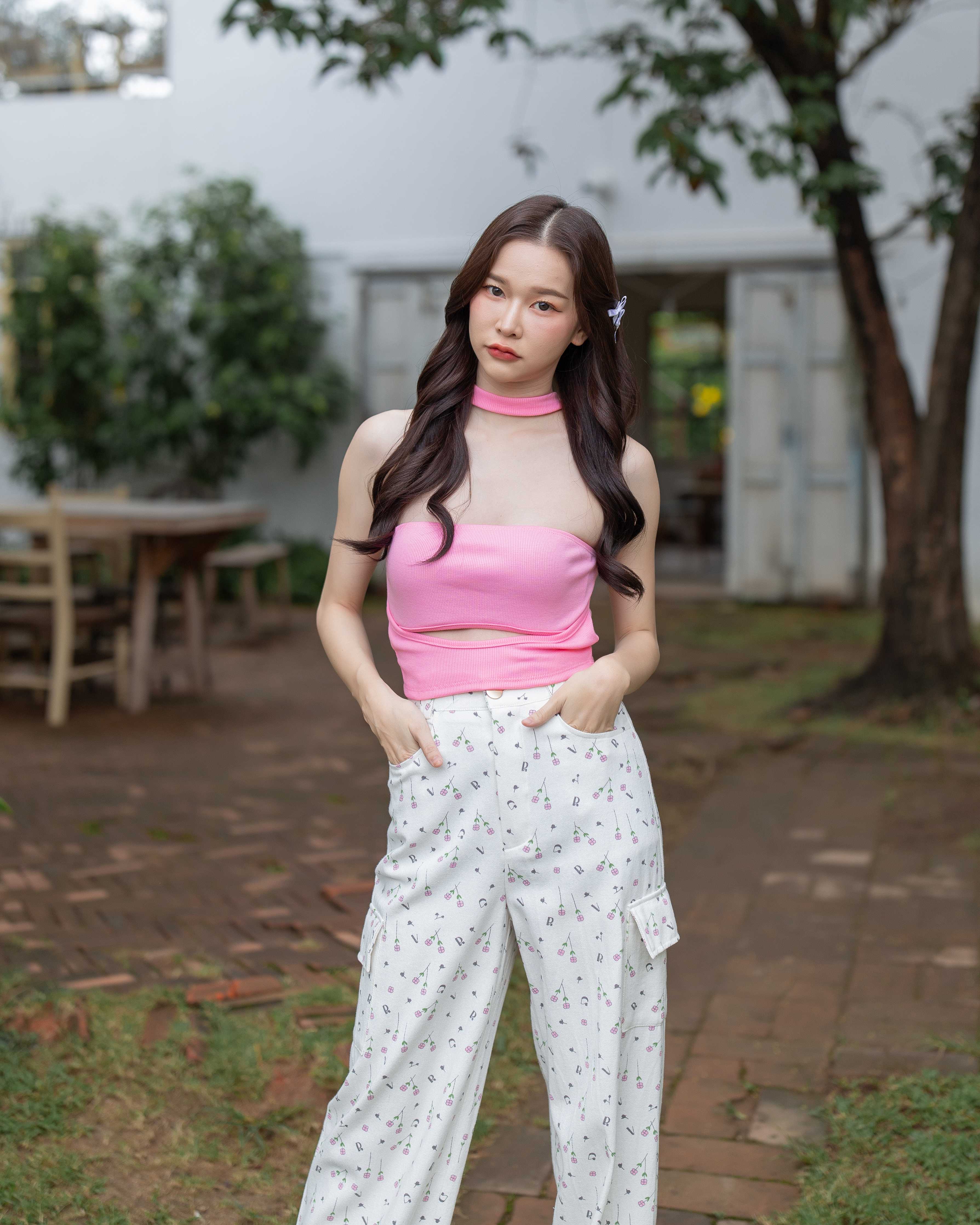 Cherry top - pink | LINE SHOPPING