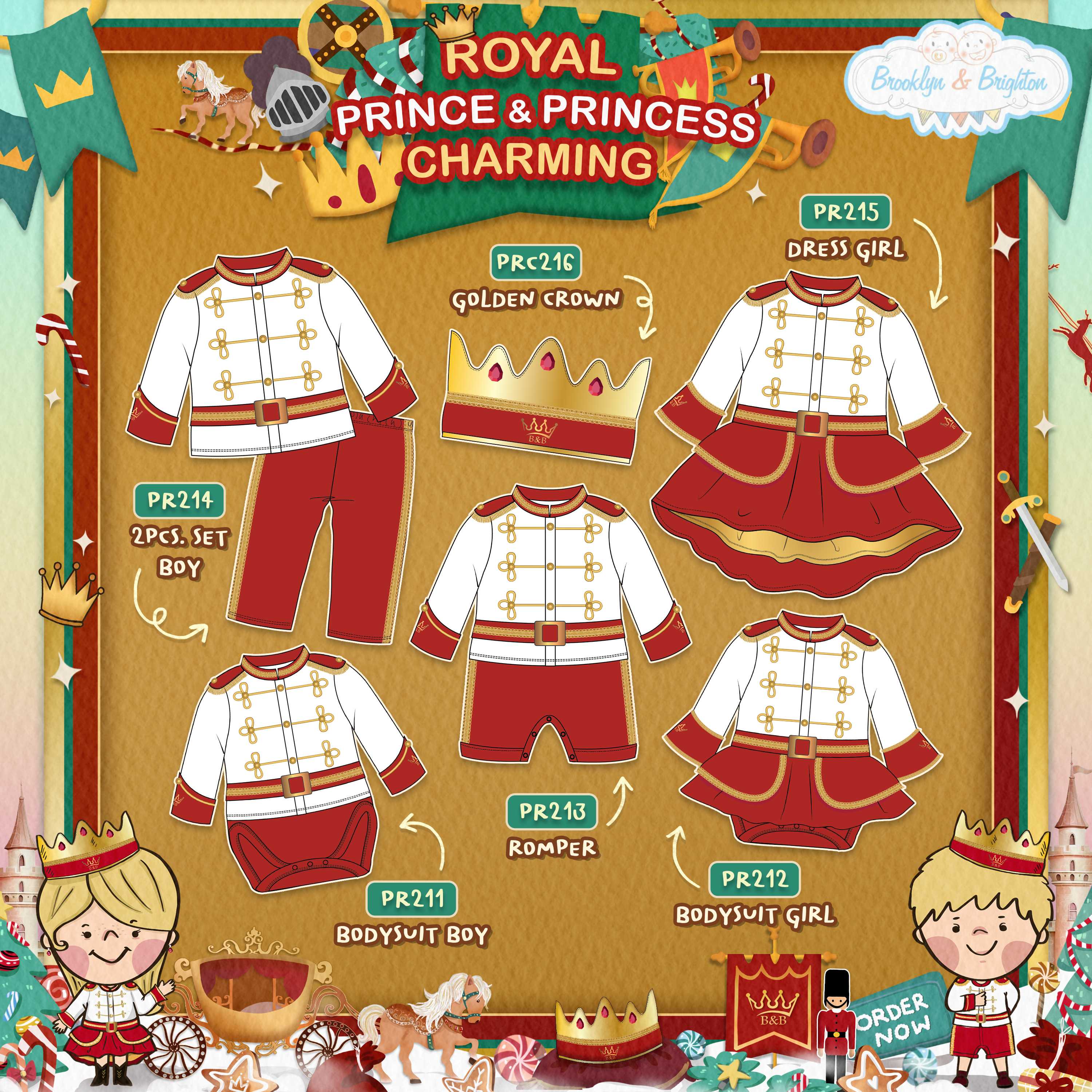 Royal Prince & Princess Charming - Bodysuit Boy ชุดเจ้าชาย - PR211 ...
