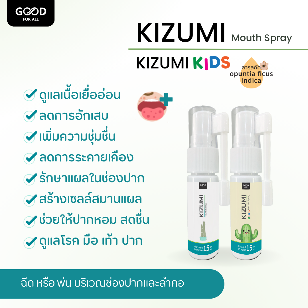 Kizumi & Kizumi Kids Mouth Spray นวัตกรรมดูแลช่องปากรูปแบบใหม่ สเปรย์ ...