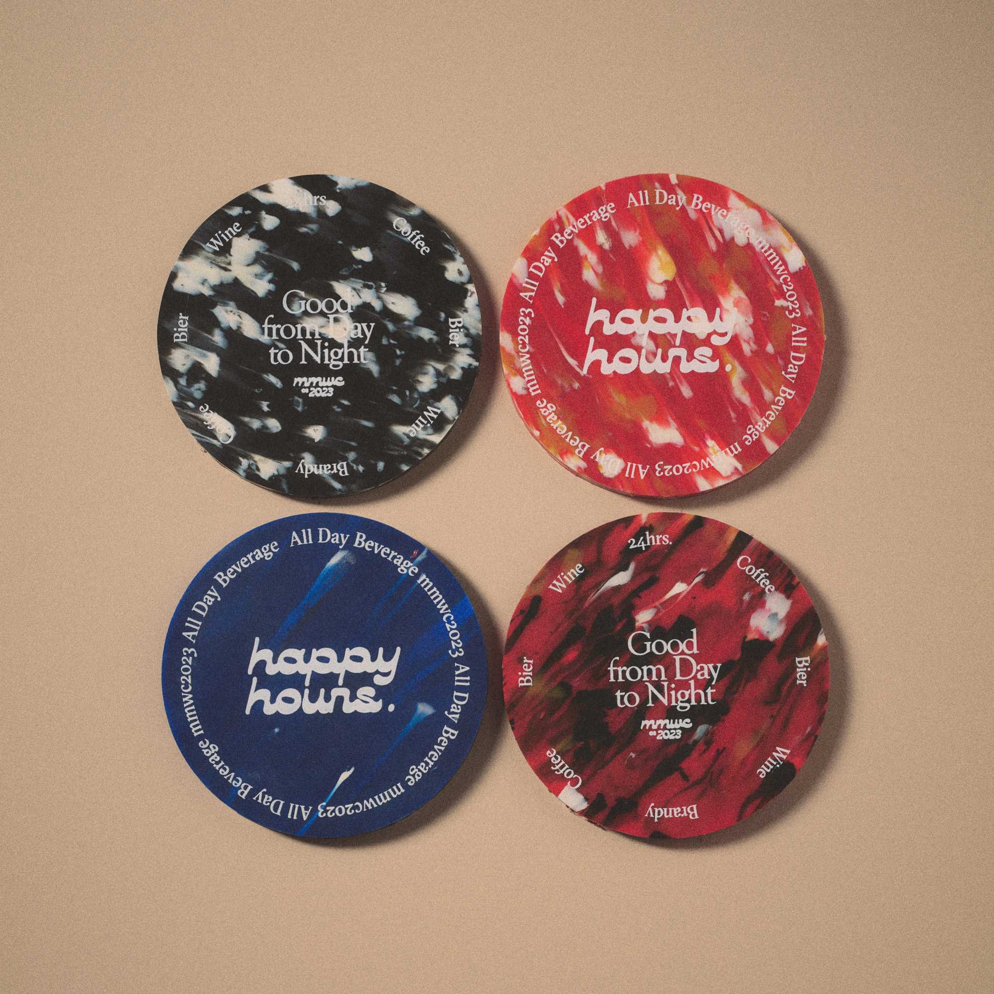 Happy Hours Coaster Set (เซ็ต 4 ชิ้น) | LINE SHOPPING